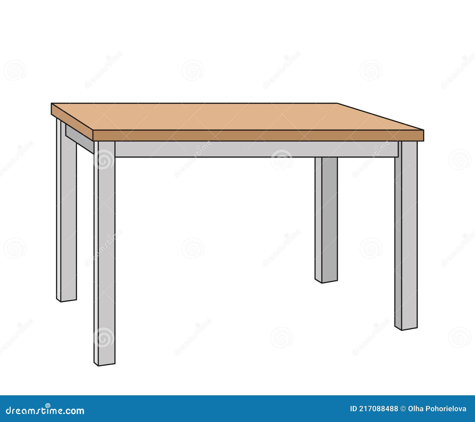 Table Icon in a Linear Style on a White Background Stock Vector ...