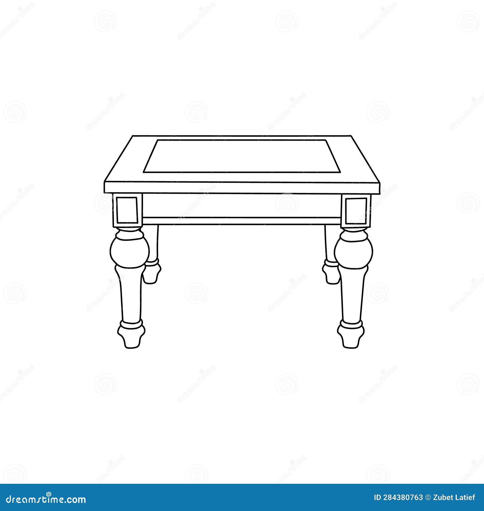 Table Icon Logo Design Concept Illustration Idea Style Flat Vector ...