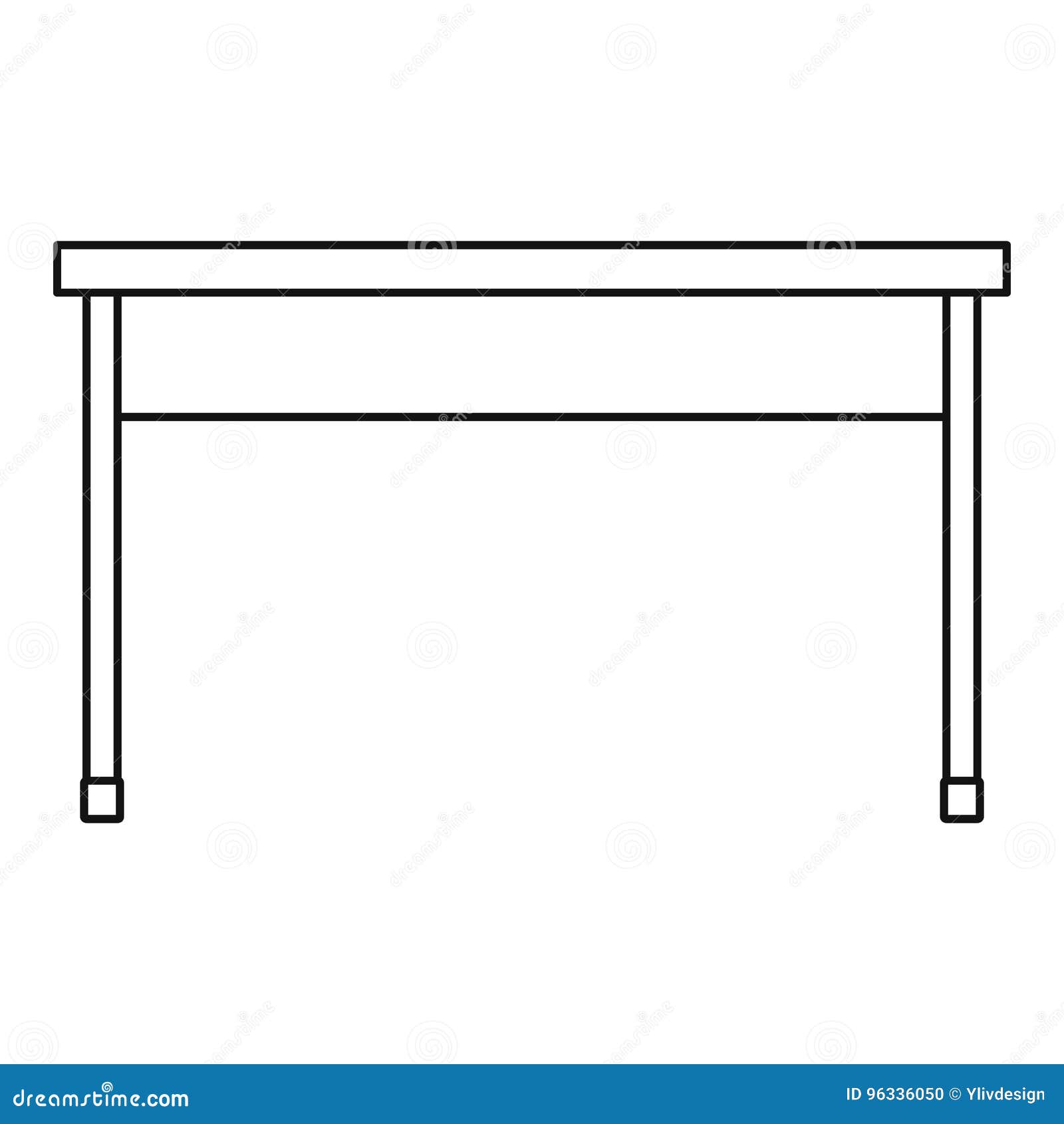 Table icon, outline style stock vector. Illustration of line - 96336050