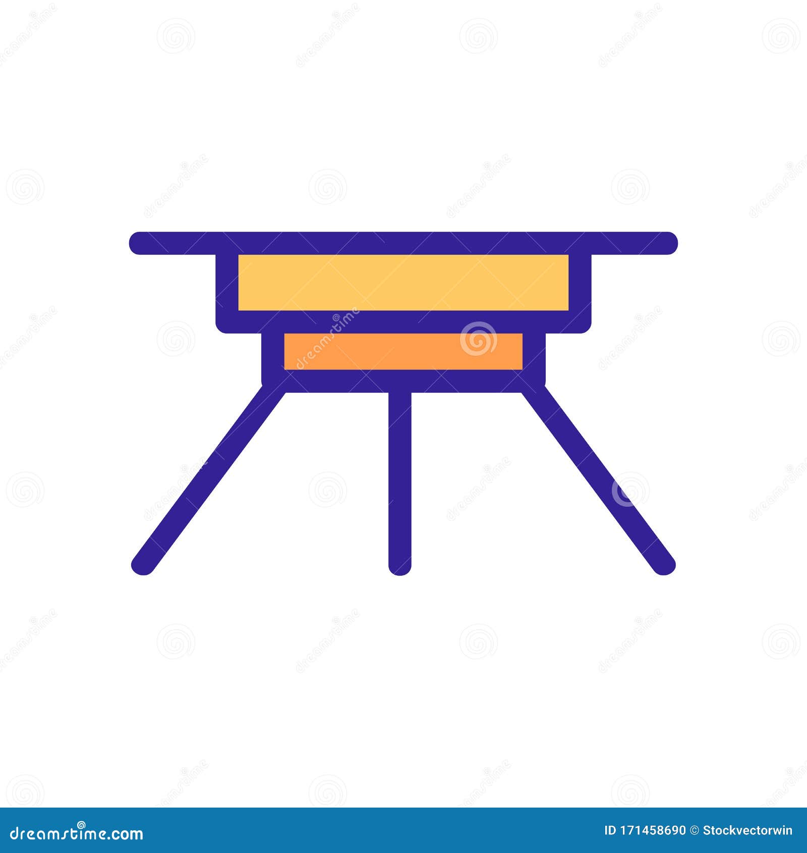 Table Icon Vector. Isolated Contour Symbol Illustration Stock ...