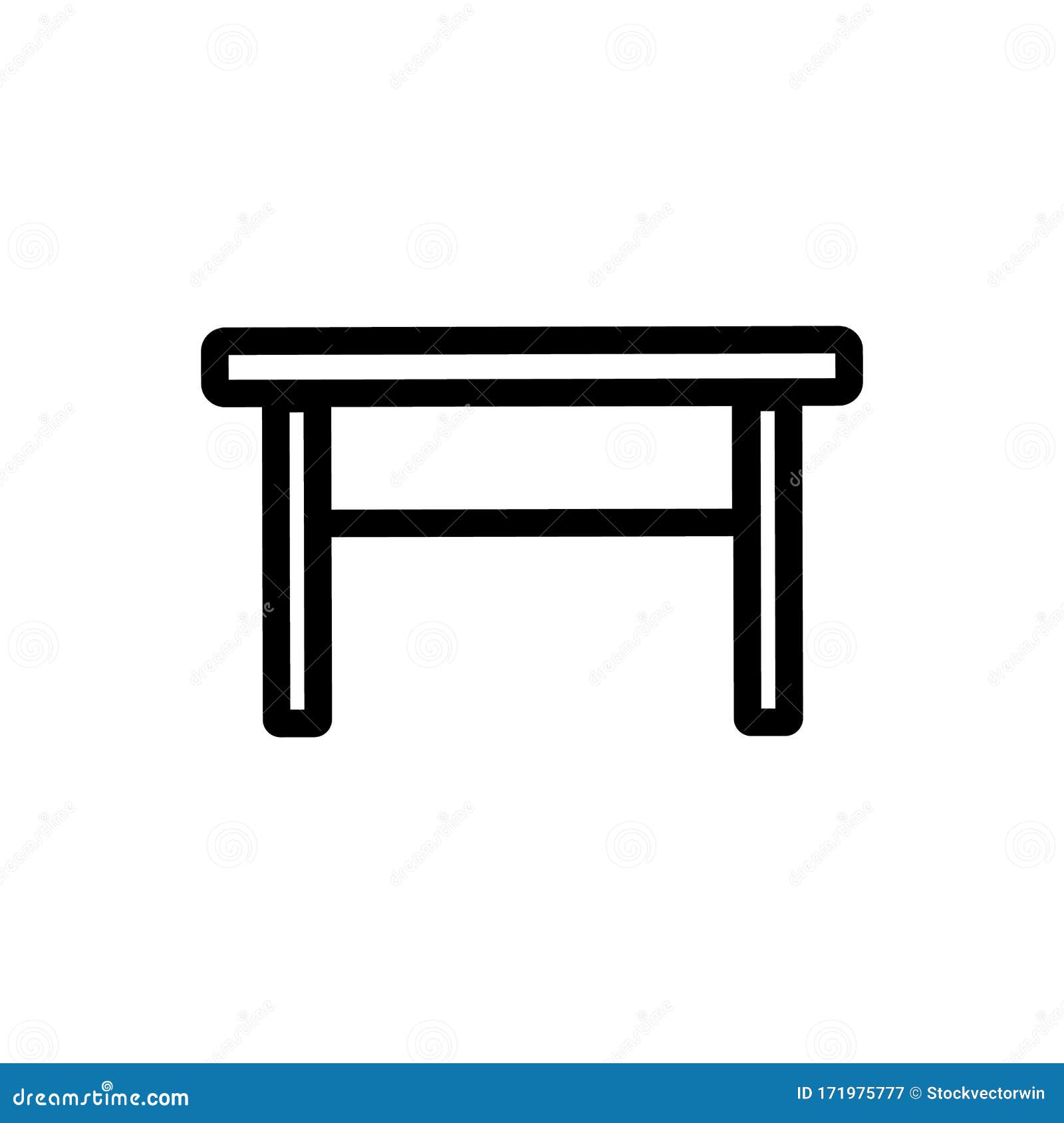 Table Icon Vector. Isolated Contour Symbol Illustration Stock Vector ...