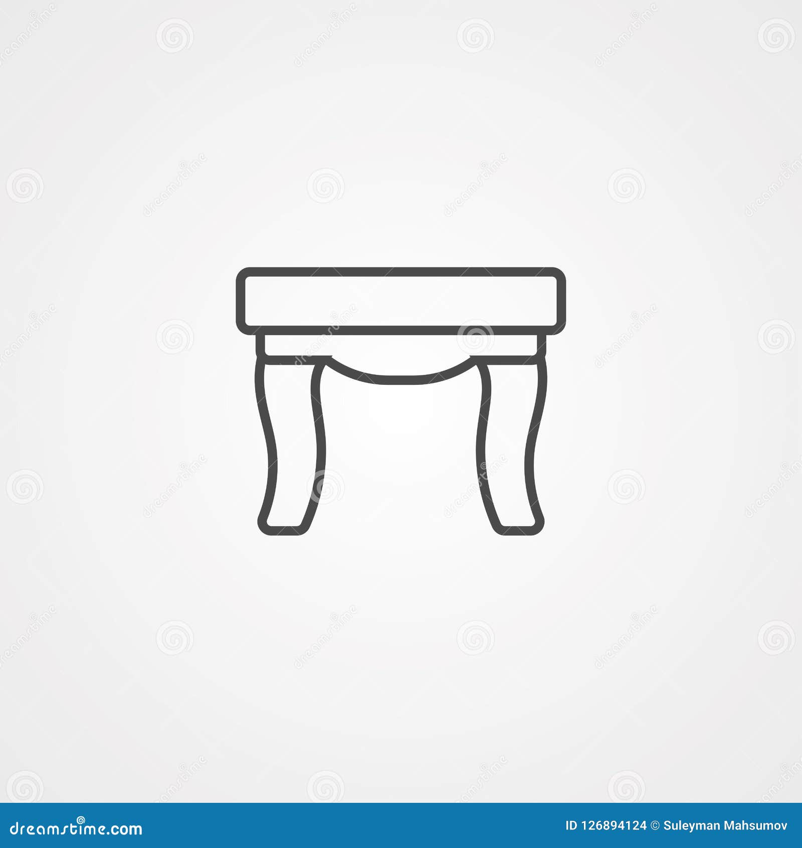 Table Vector Icon Sign Symbol Stock Vector - Illustration of black ...