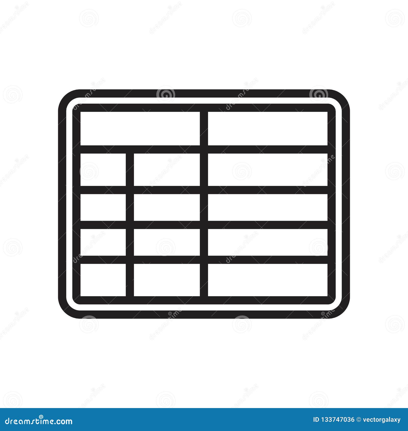 Table Icon Vector Sign and Symbol Isolated on White Background Stock ...