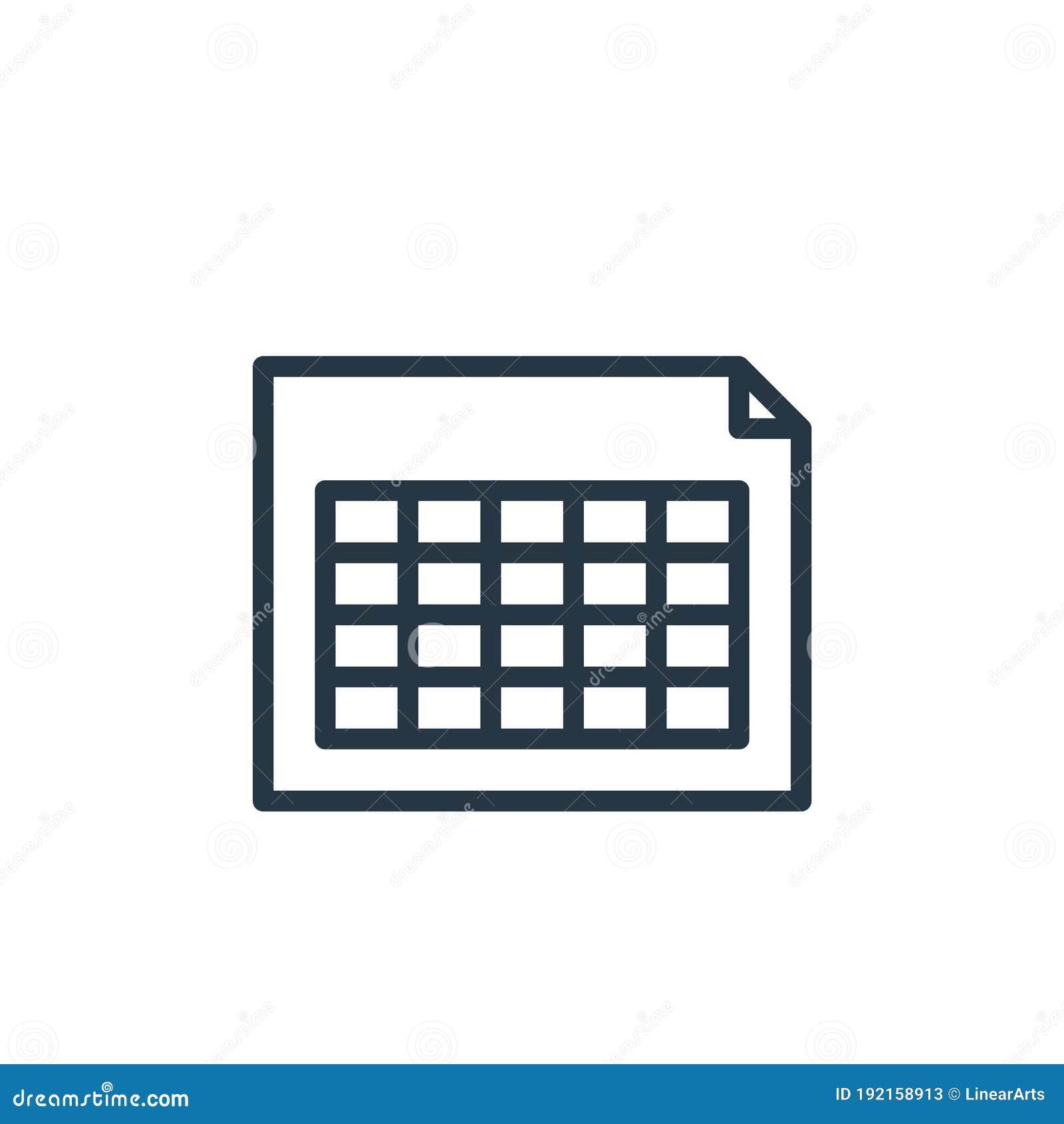 Table Icon Vector from Working in the Office Concept. Thin Line ...