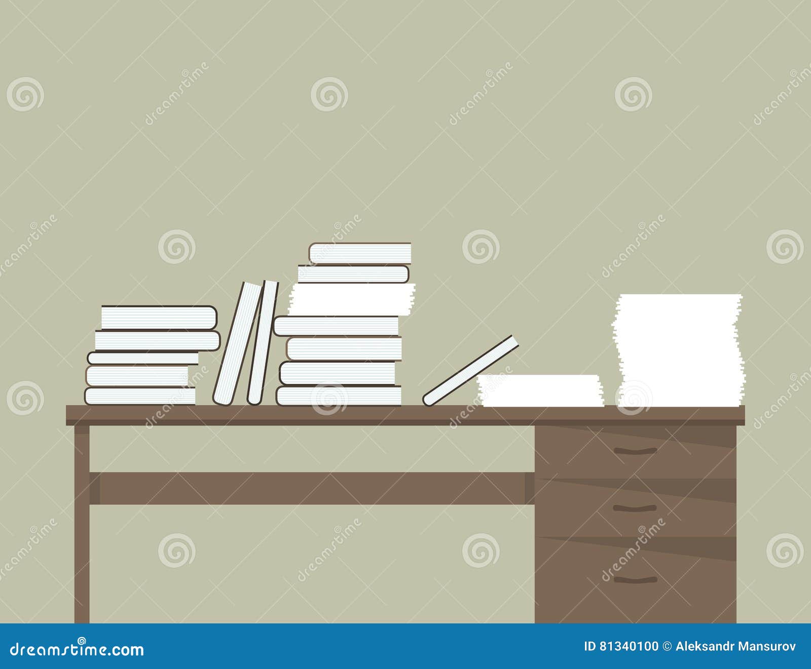 Table illustration stock vector. Illustration of book - 81340100