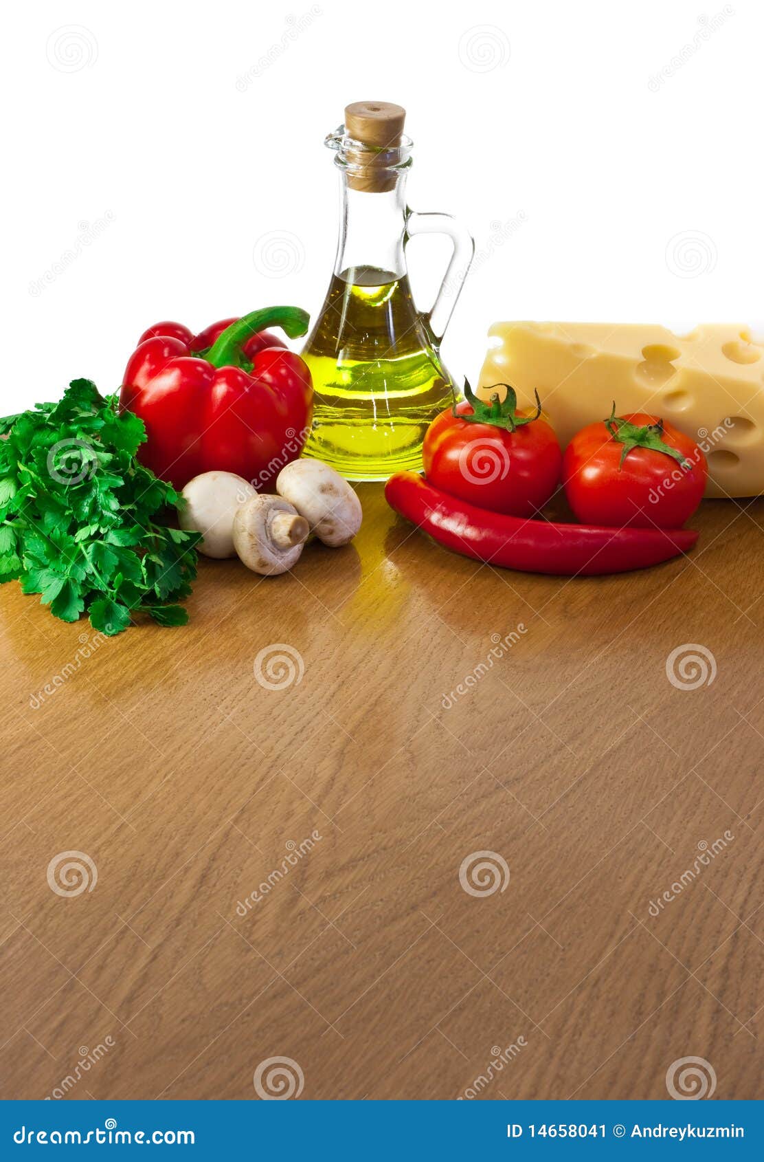 Table with Ingredients and Place for Your Dish Stock Image - Image of ...