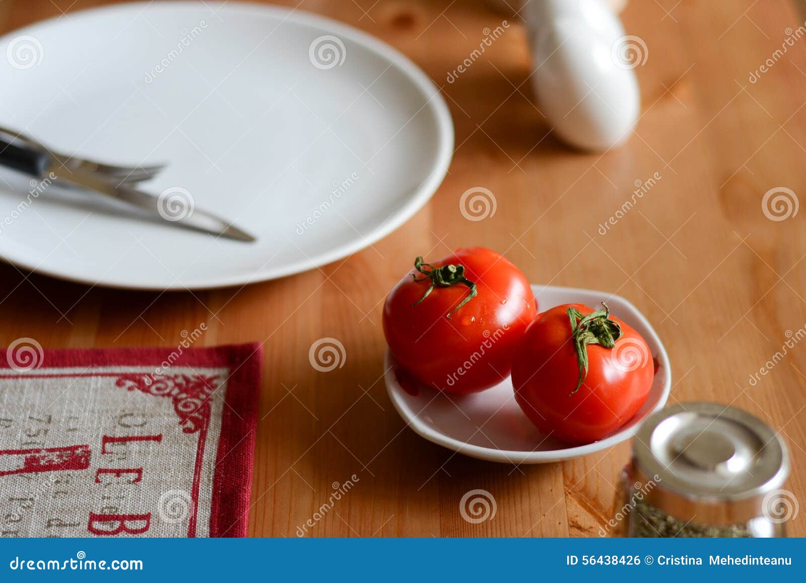 Table with ingredients stock photo. Image of tomatoes - 56438426