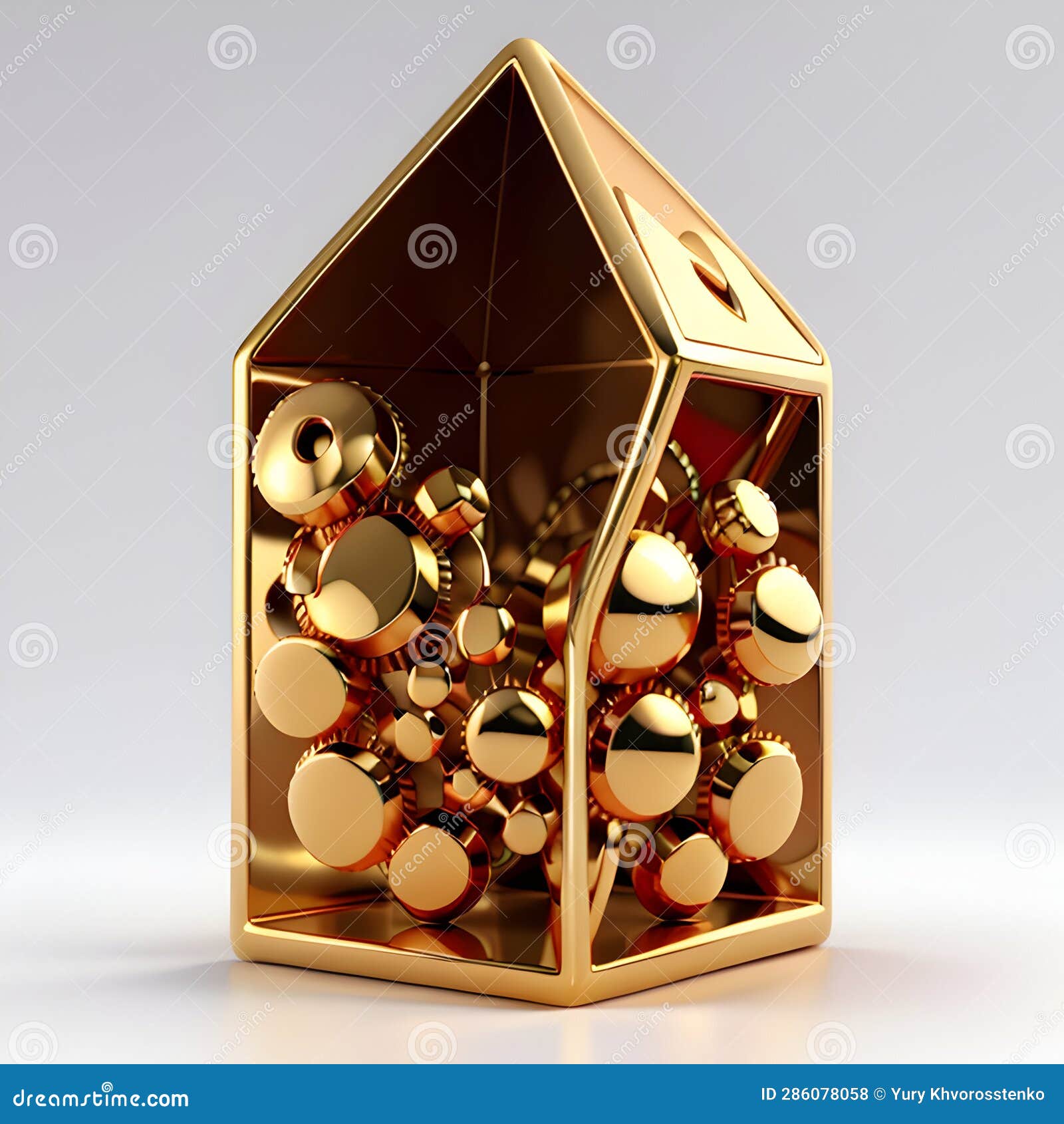 Table Jewellery in Gold. Mechanism Stock Illustration - Illustration of ...