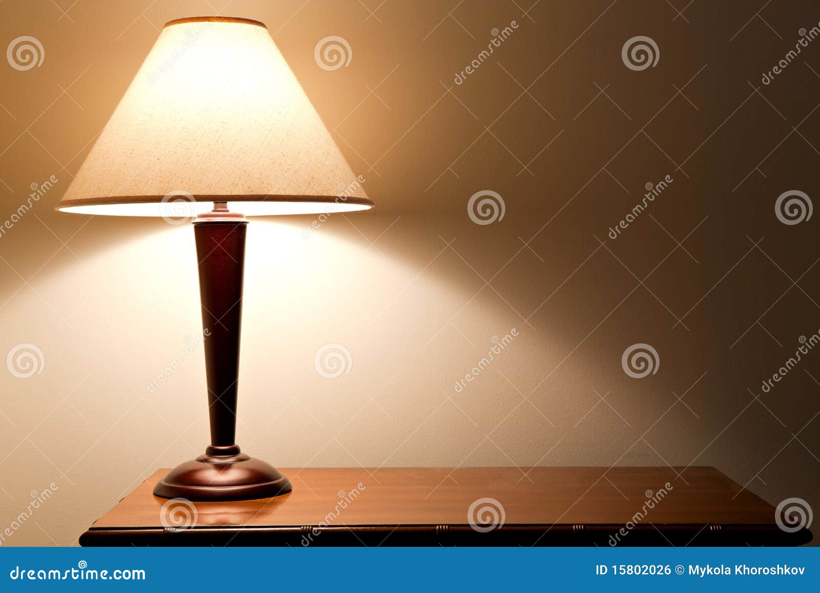 Table lamp stock photo. Image of bedside, indoors, night - 15802026