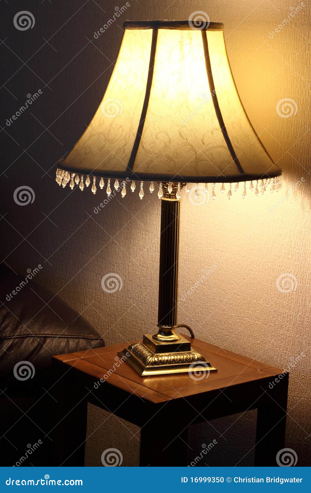 Table lamp stock photo. Image of seat, brass, light, bright - 16999350