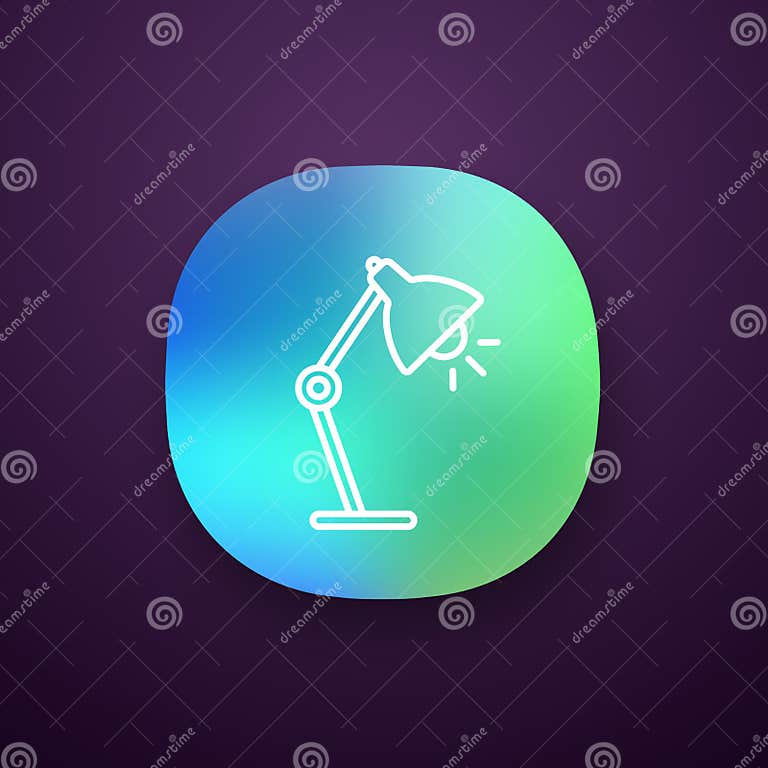 Table lamp app icon stock vector. Illustration of lamp - 175564550