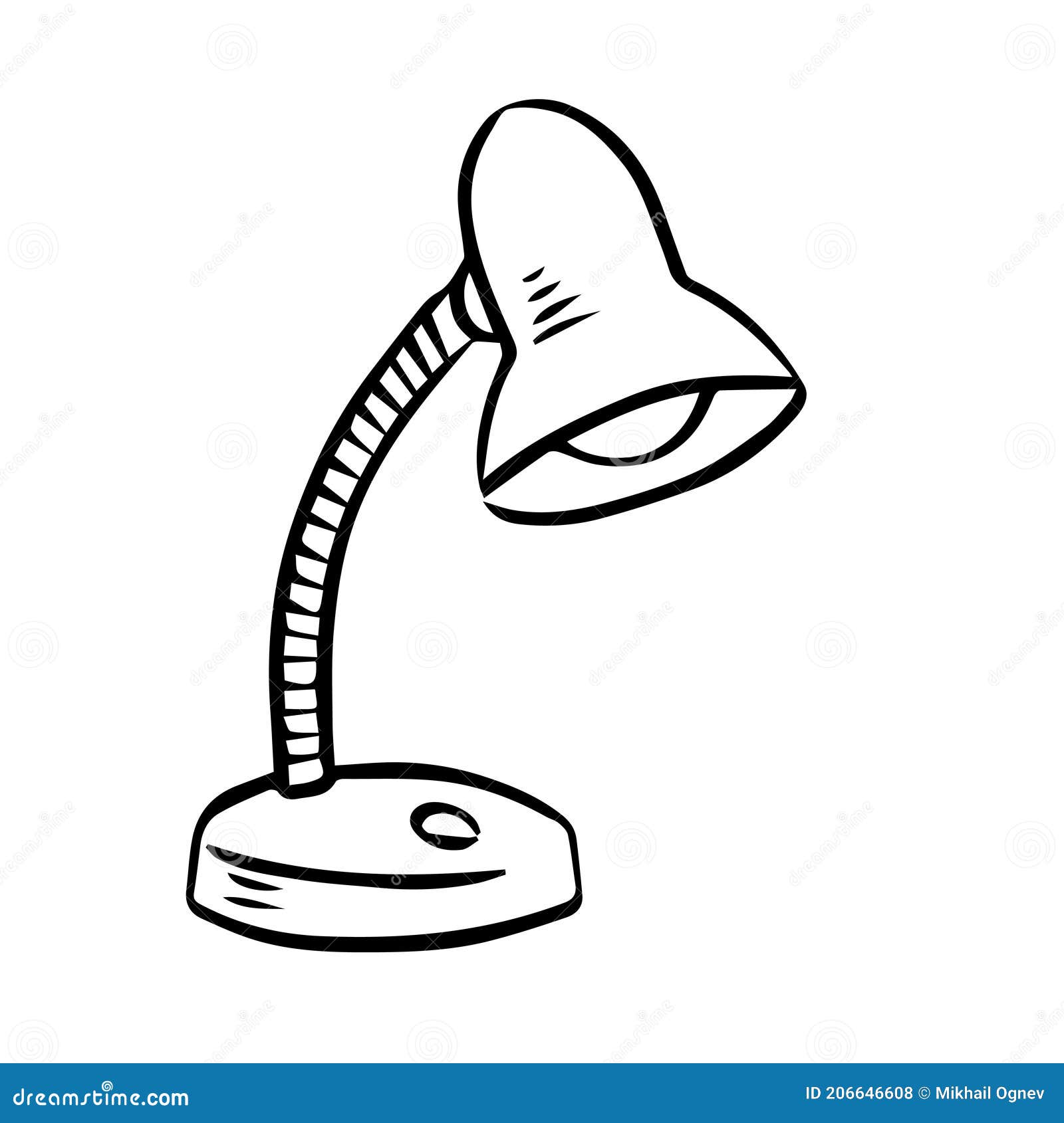 Table lamp drawing stock vector. Illustration of glass - 206646608