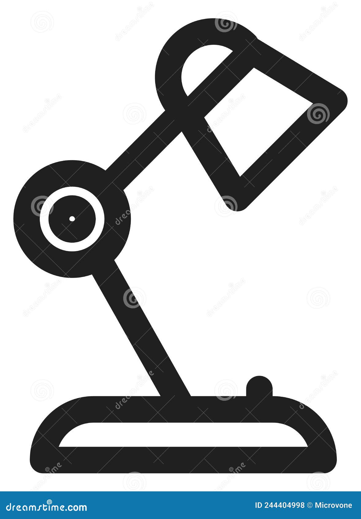 Table Lamp Icon. Desk Work Light Symbol Stock Vector - Illustration of ...