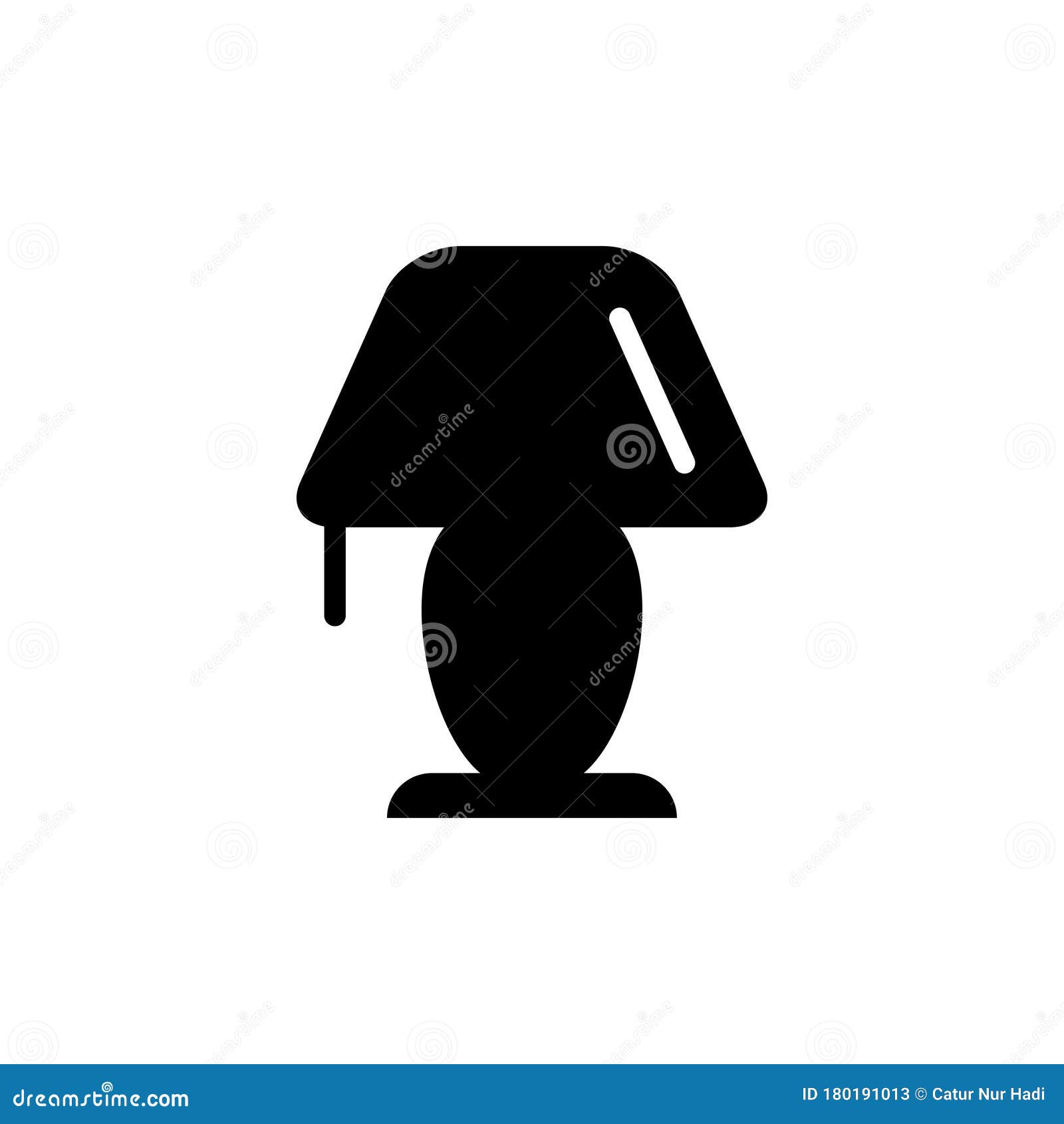 Table Lamp Icon Flat Vector Template Design Trendy Stock Vector ...