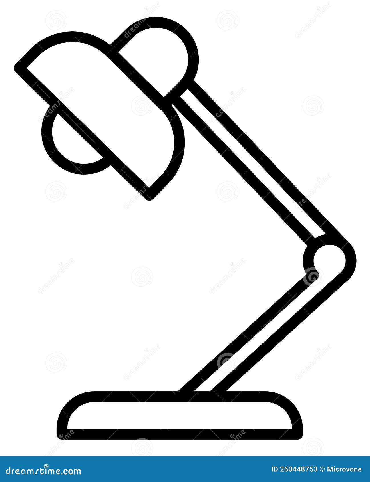 Table Lamp Icon. Office Light Black Line Symbol Stock Illustration ...