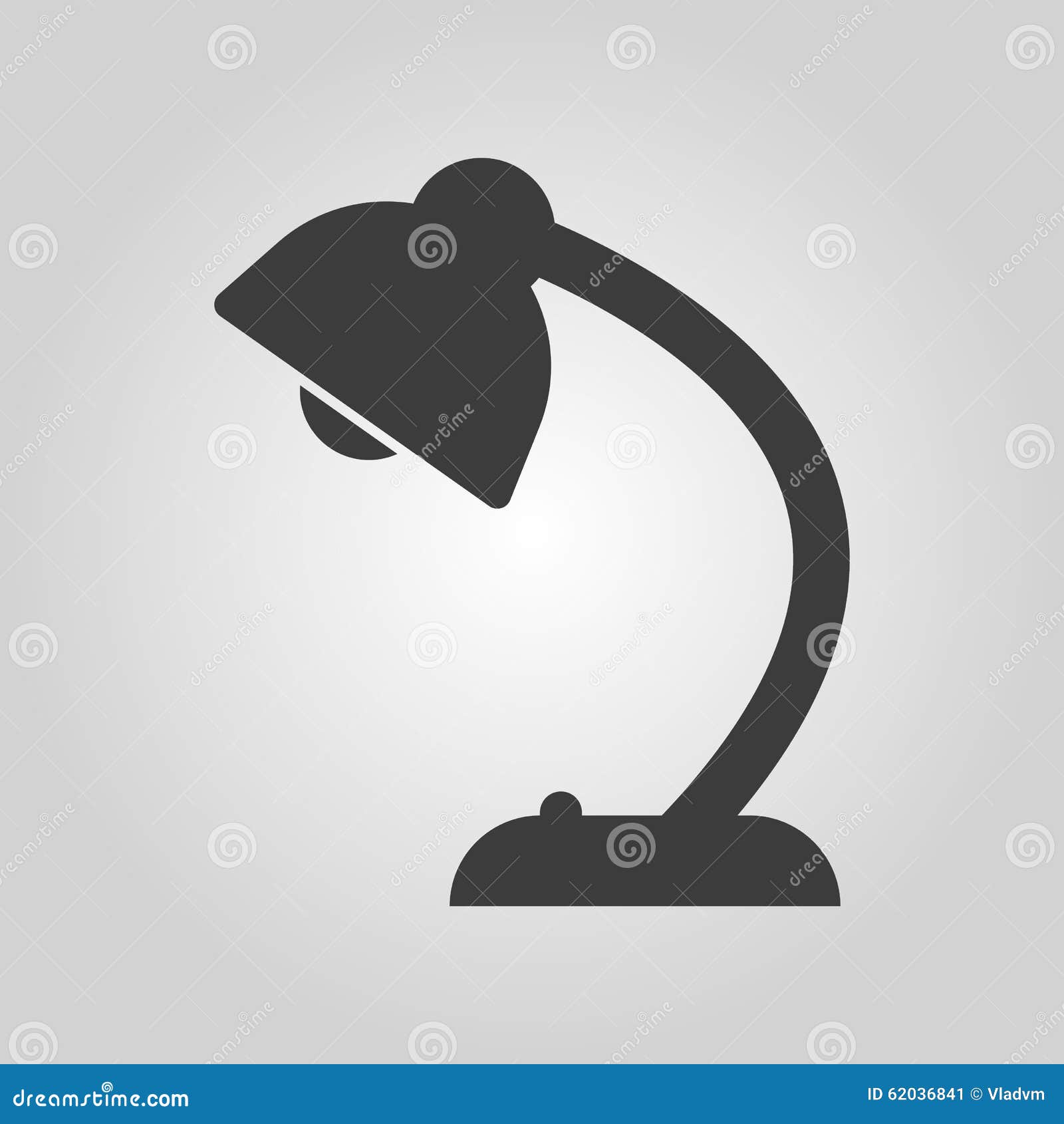 The Table Lamp Icon. Reading-lamp and Lighting, Illumination, Light ...