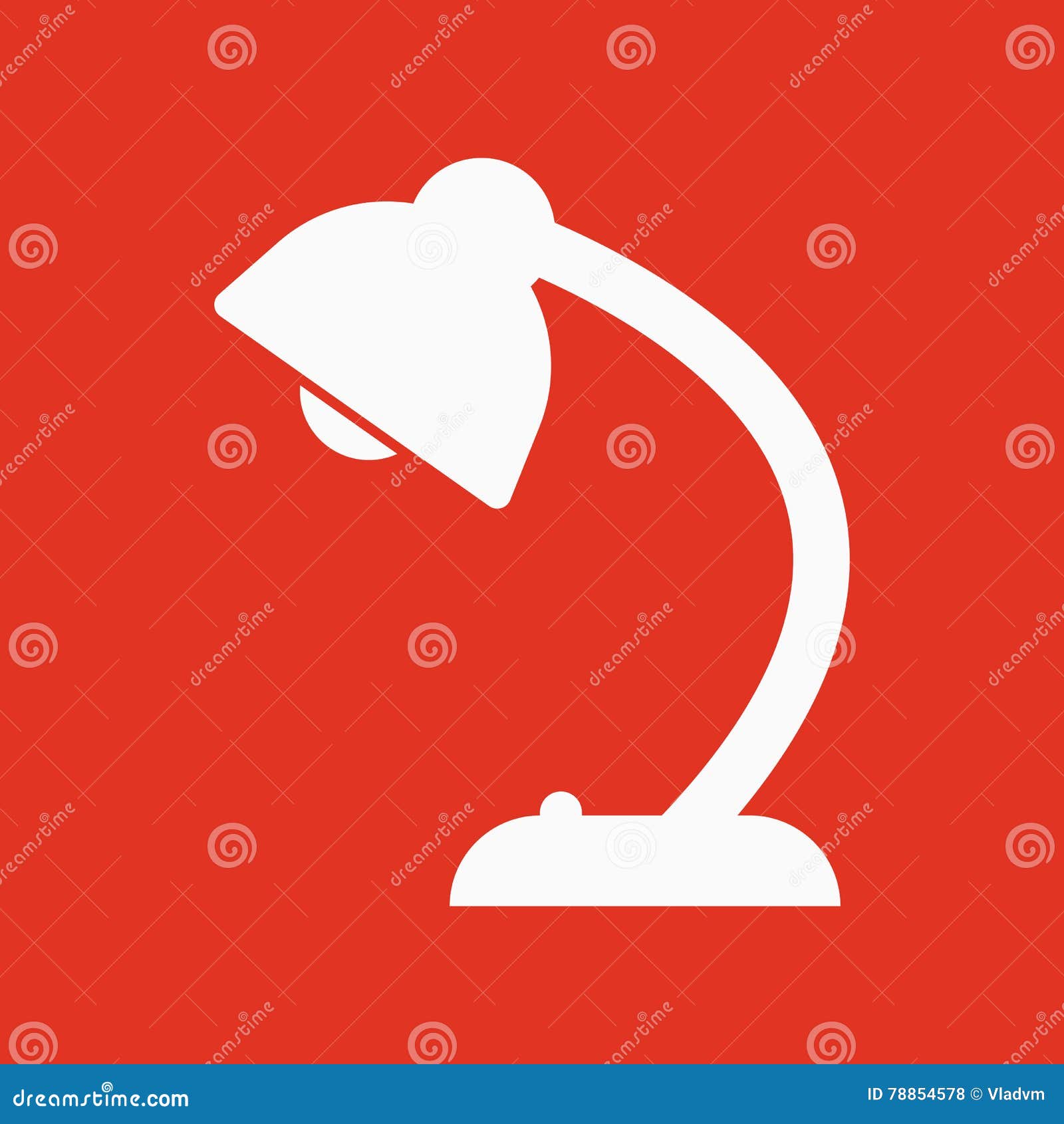 The Table Lamp Icon. Reading-lamp and Lighting, Illumination, Light ...