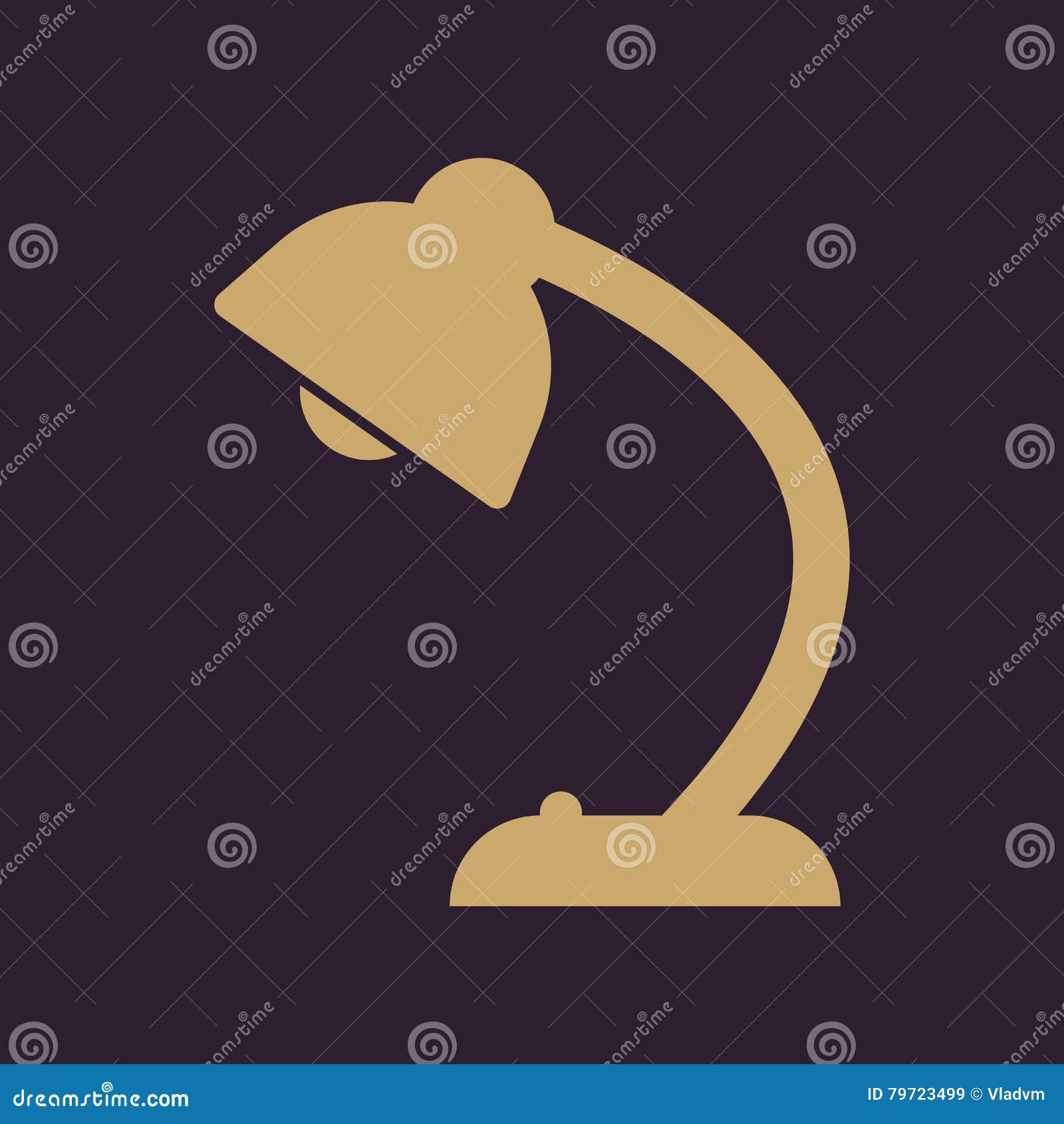 The Table Lamp Icon. Reading-lamp and Lighting, Illumination, Light ...