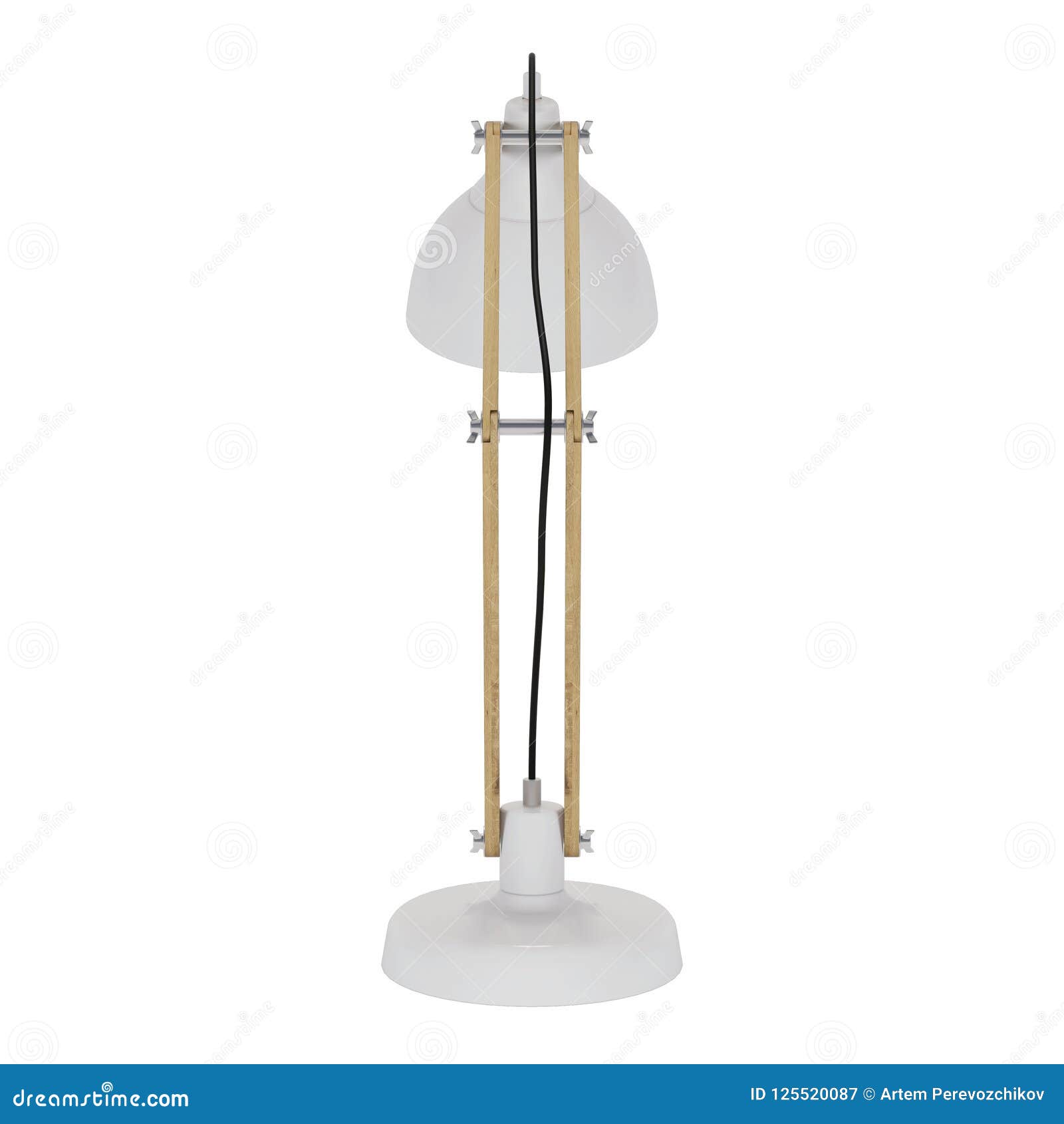 Table Lamp Isolated. 3D Rendering. Stock Illustration - Illustration of ...