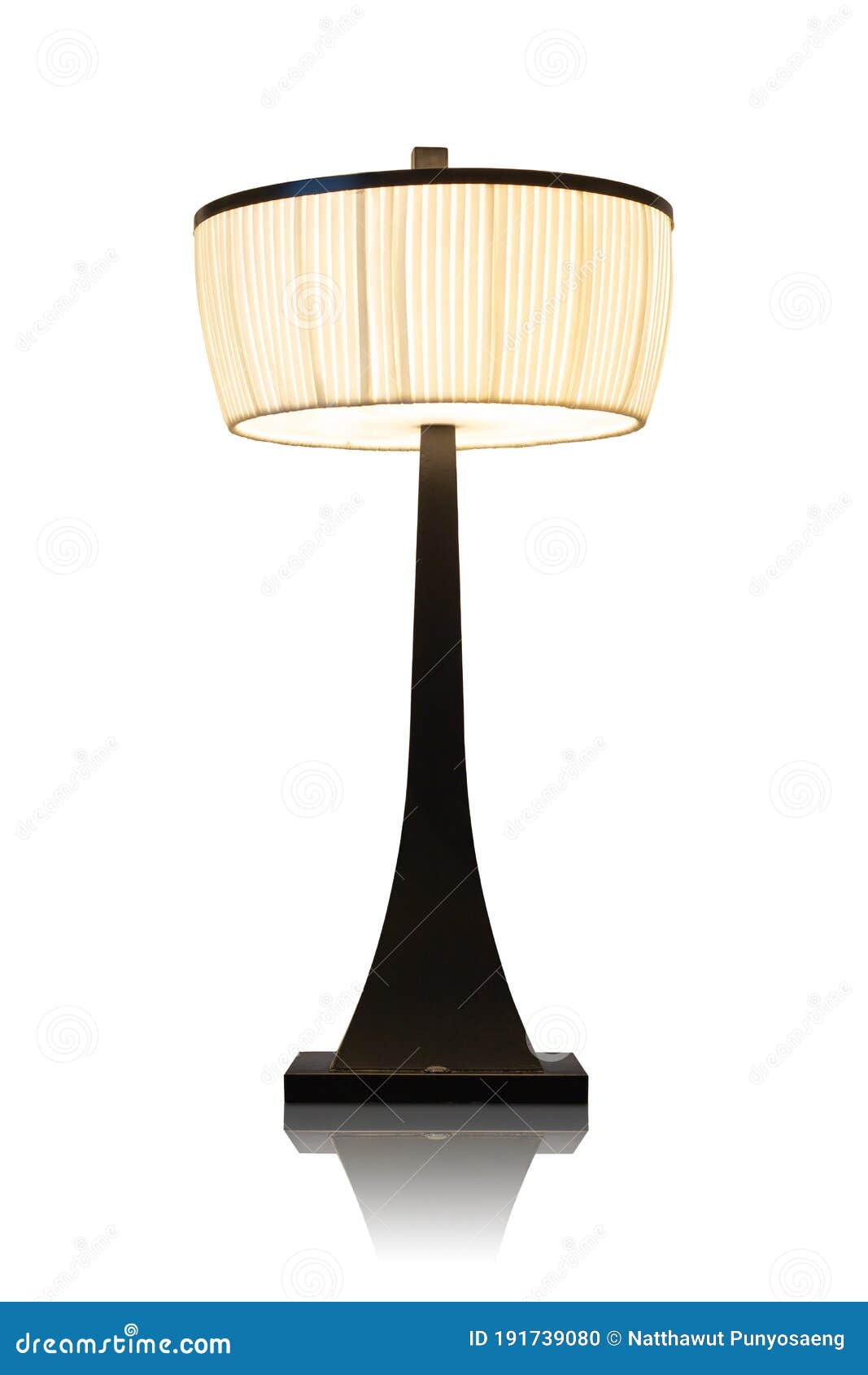 Table Lamp on White Background Stock Photo - Image of bright, desk ...