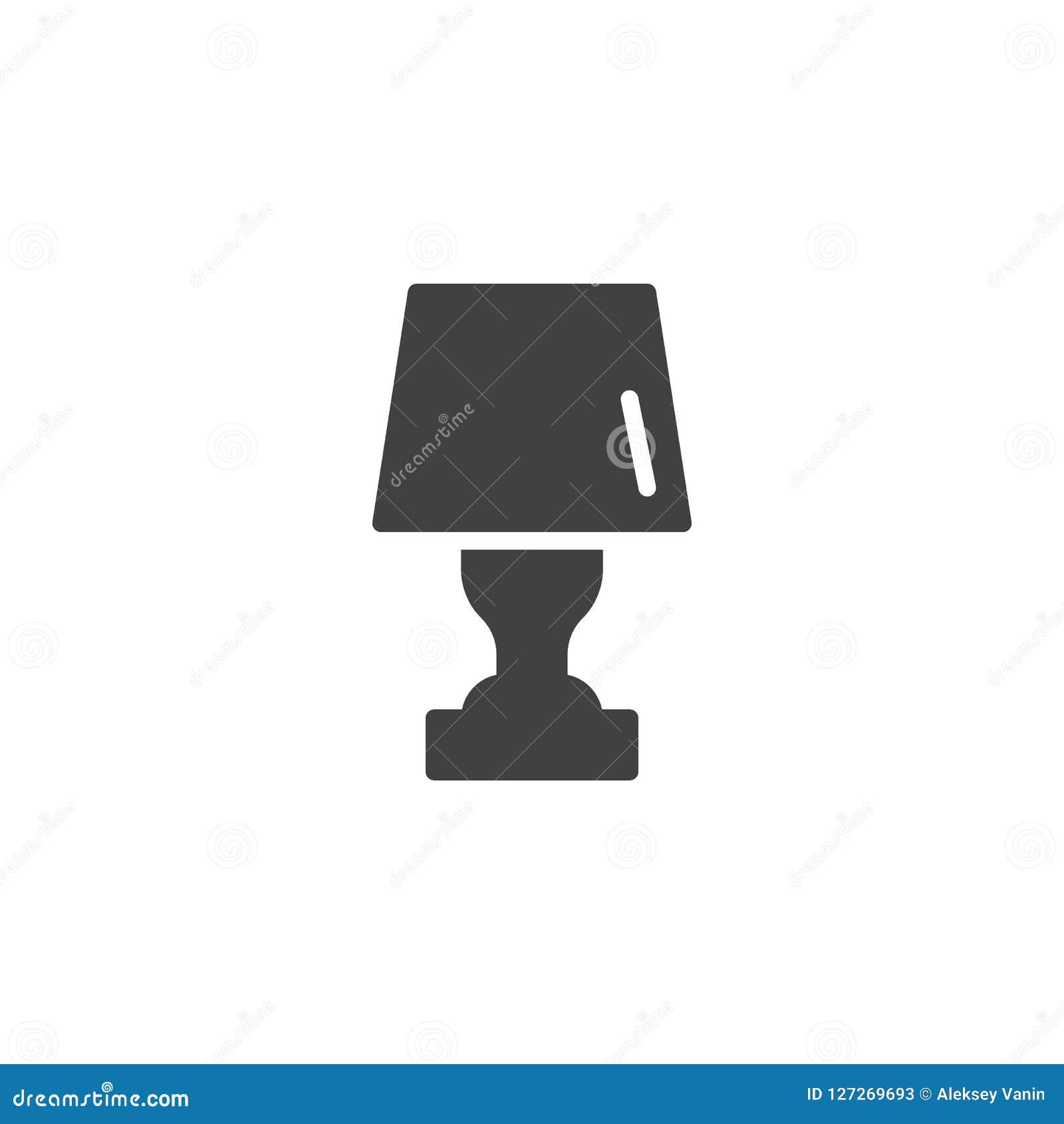Table Lamp Light Vector Icon Stock Vector - Illustration of simple ...