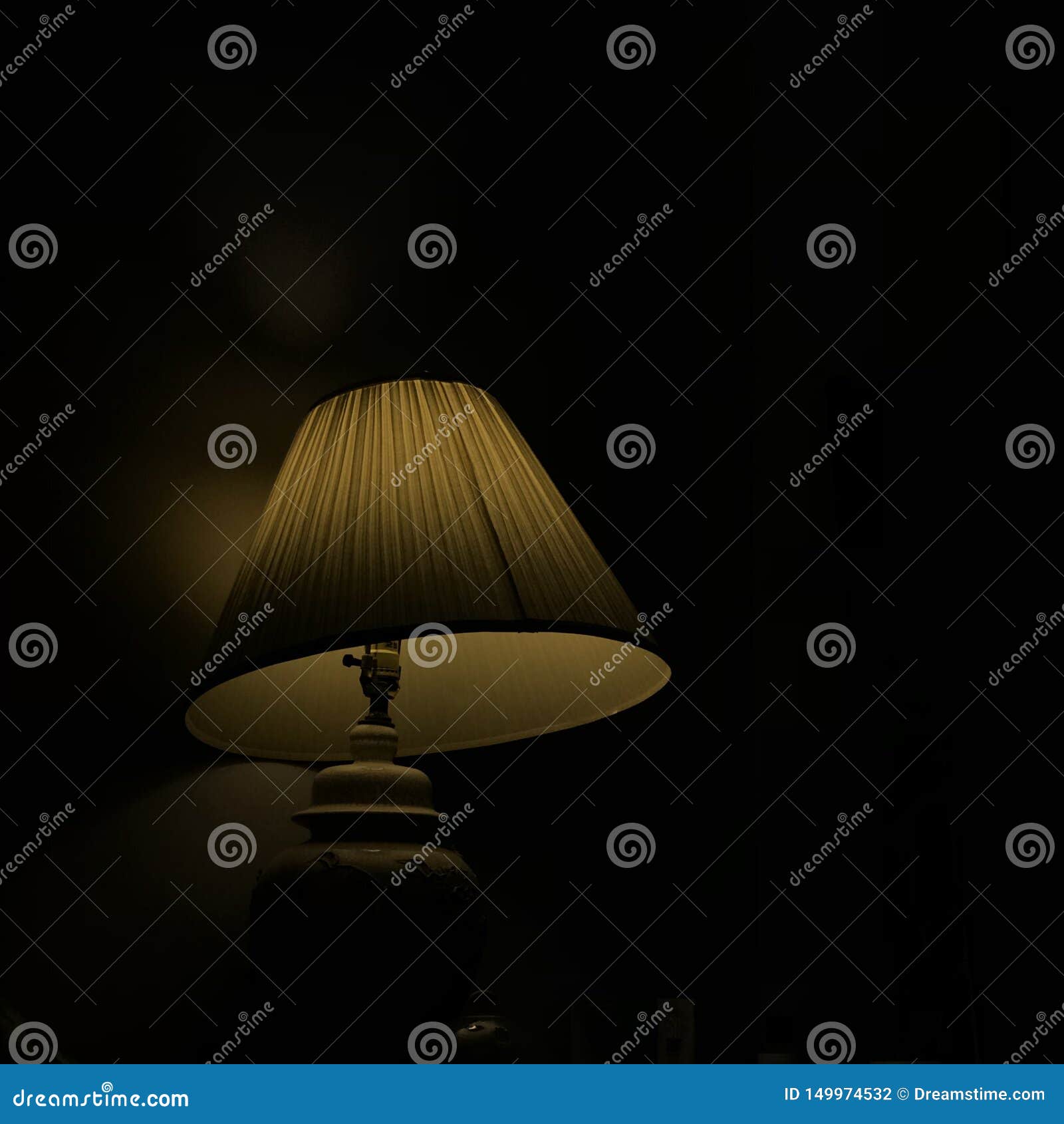 Table lamp at night stock photo. Image of weak, lake - 149974532