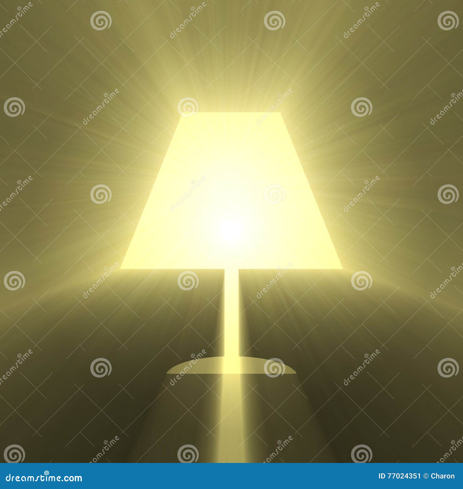 Table Lamp Symbol Light Flare Stock Illustration - Illustration of ...