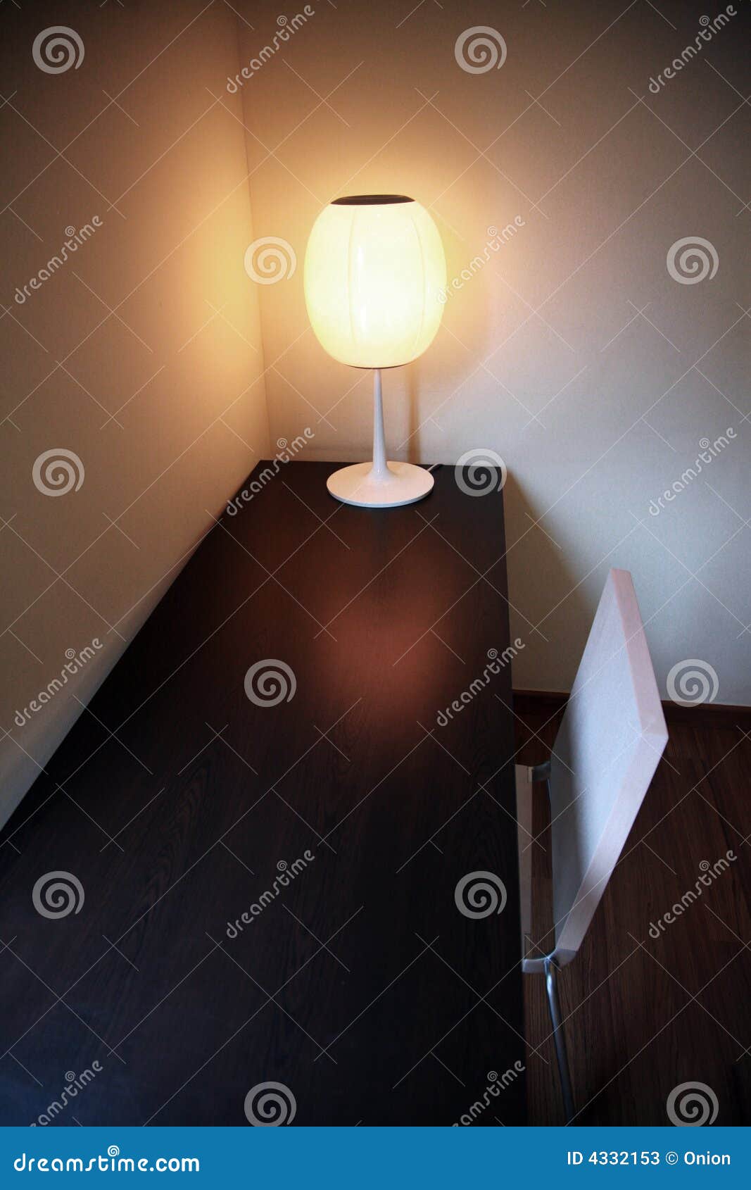 Table Lamp with Table and Chair Stock Image - Image of show, seat: 4332153