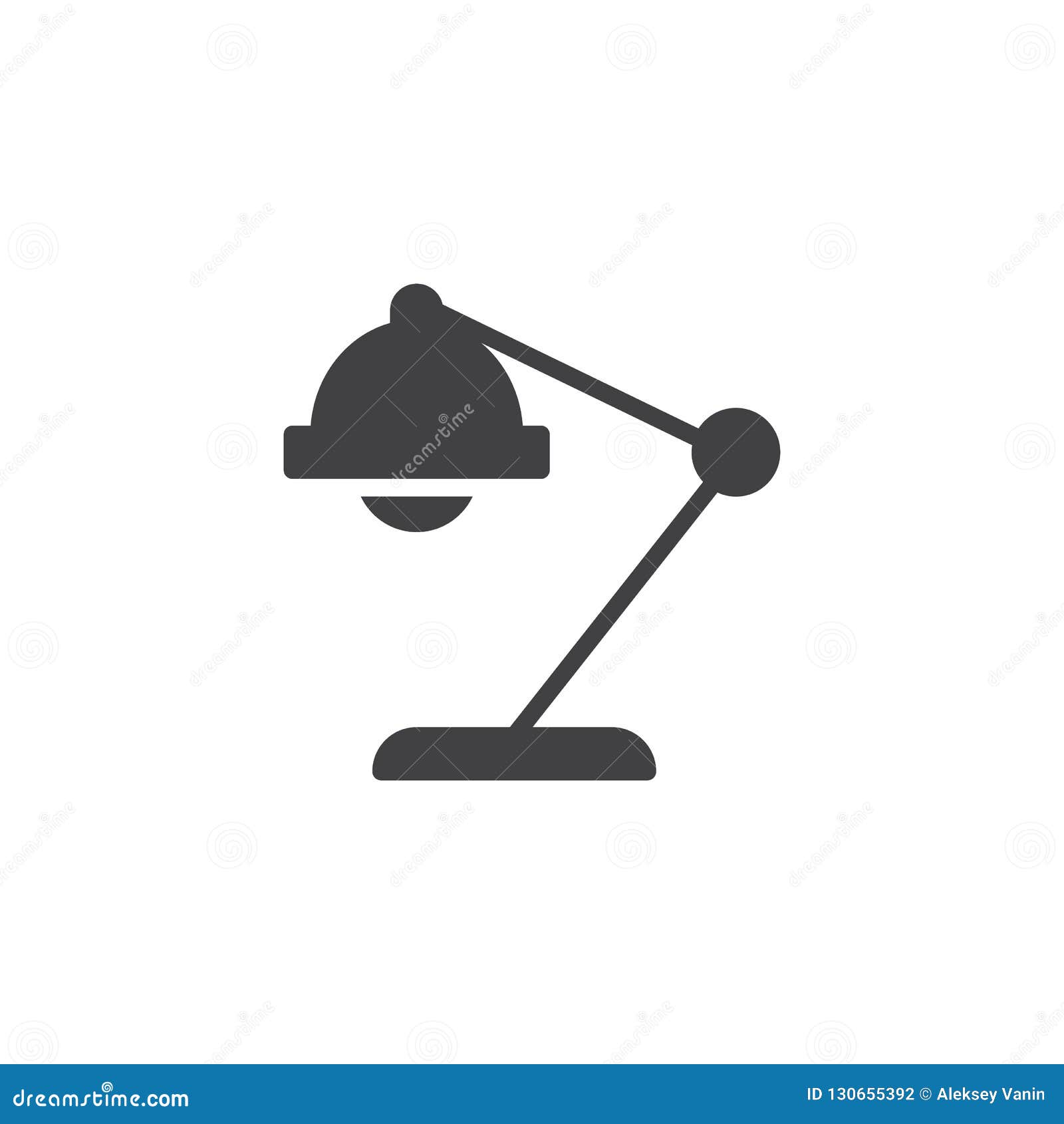 Table lamp vector icon stock vector. Illustration of perfect - 130655392