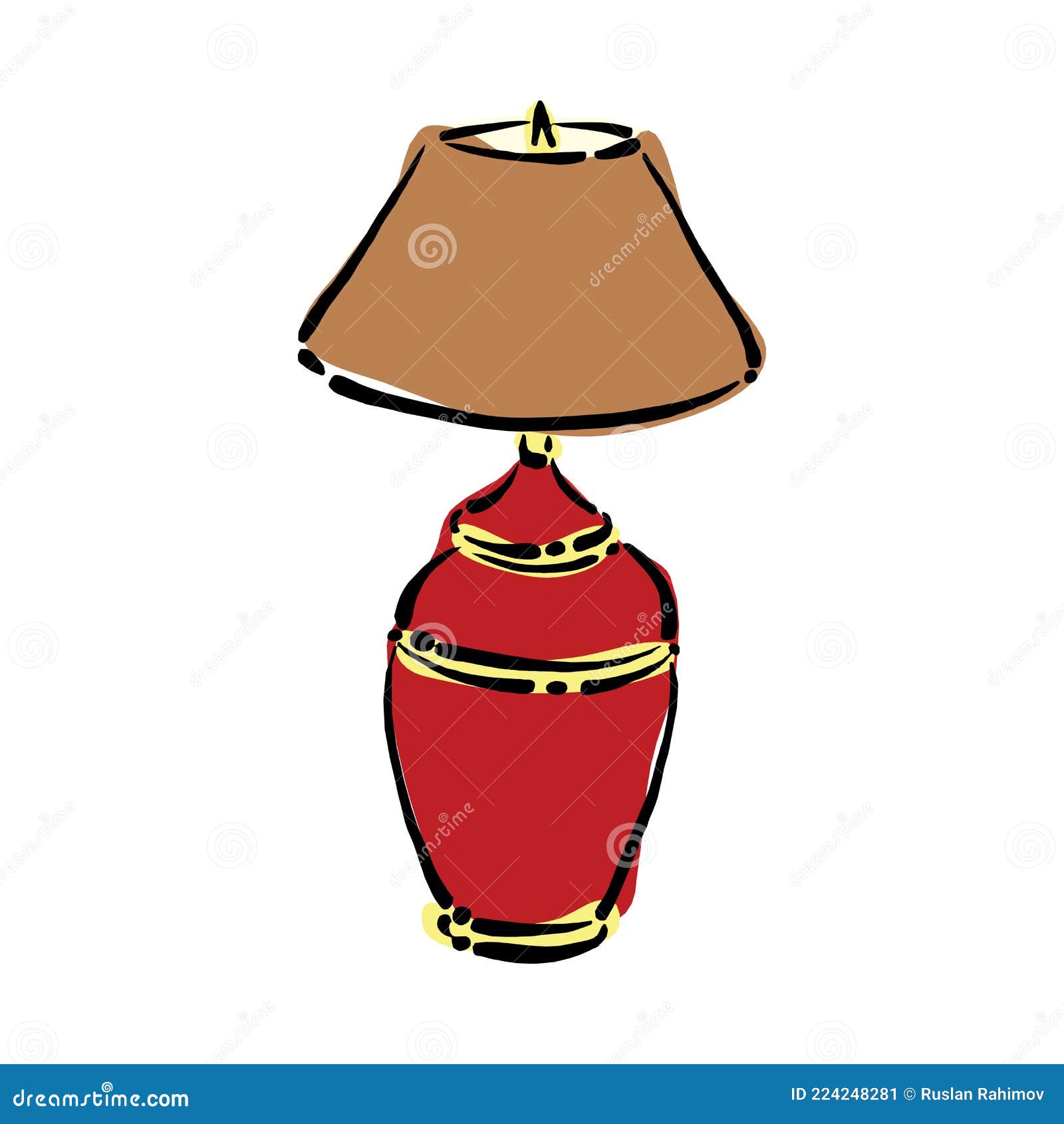 Table Lamp Vector Illustration Isolated on White in EPS10 Stock Vector ...