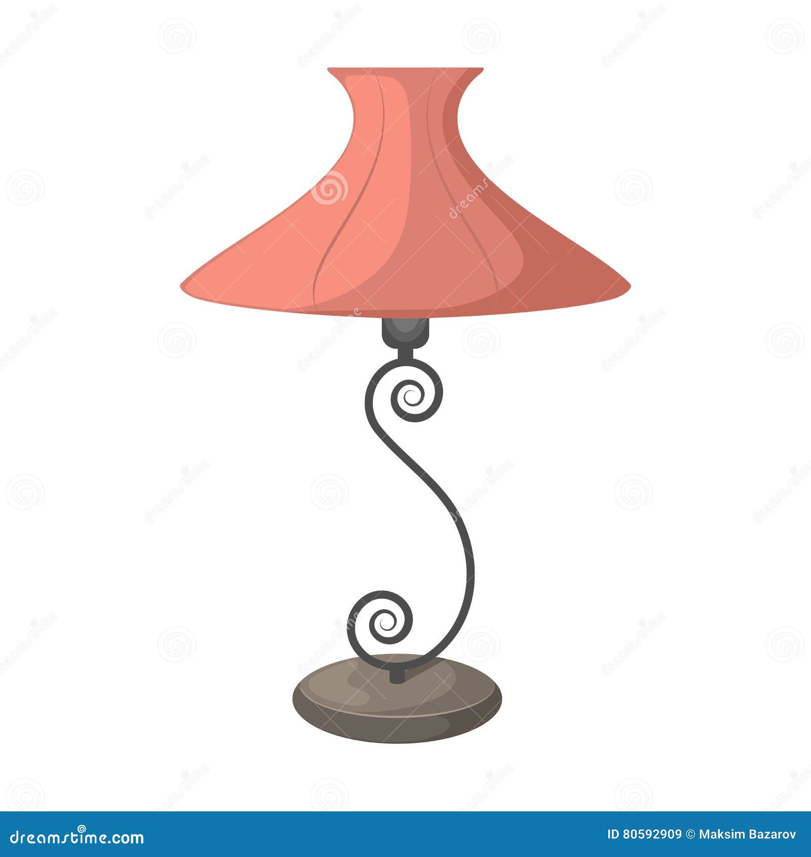 Table lamps icon stock vector. Illustration of interior - 80592909