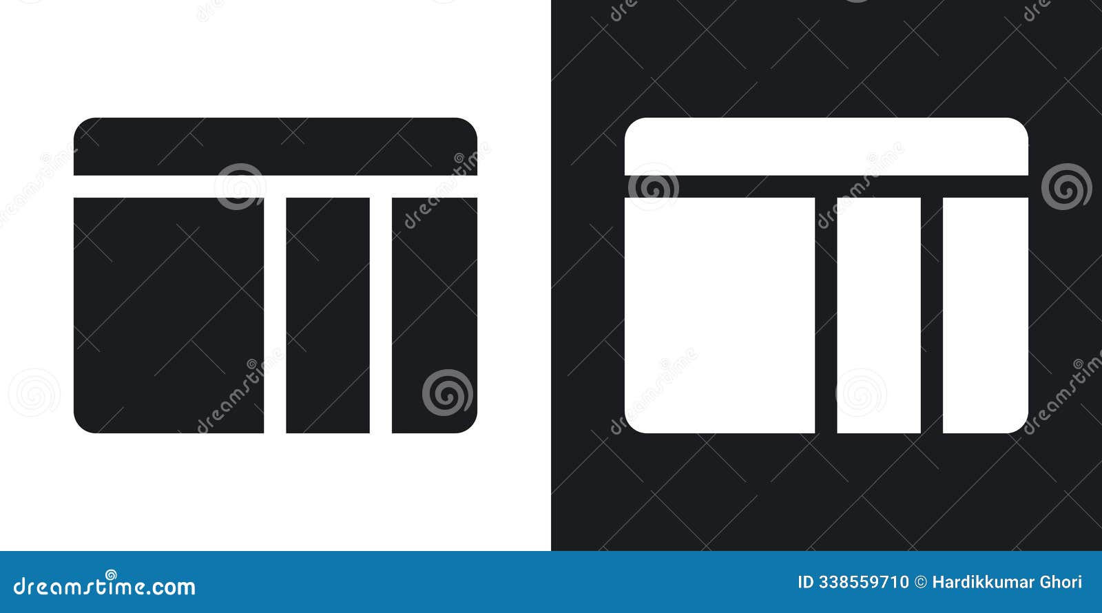 Table Layout Icon Set. Web Excel Data Table Vector Symbol. Spreadsheet ...