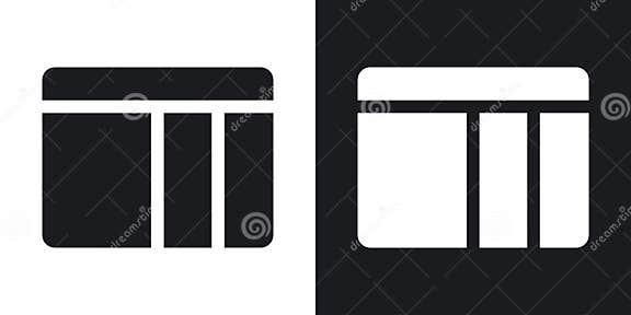 Table Layout Icon Set. Web Excel Data Table Vector Symbol. Spreadsheet ...