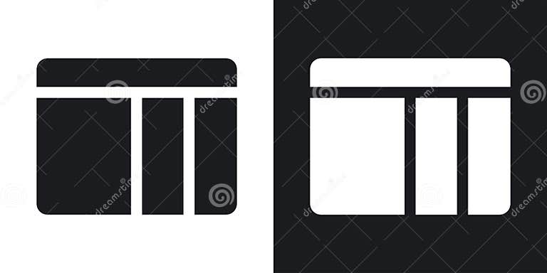 Table Layout Icon Set. Web Excel Data Table Vector Symbol. Spreadsheet ...