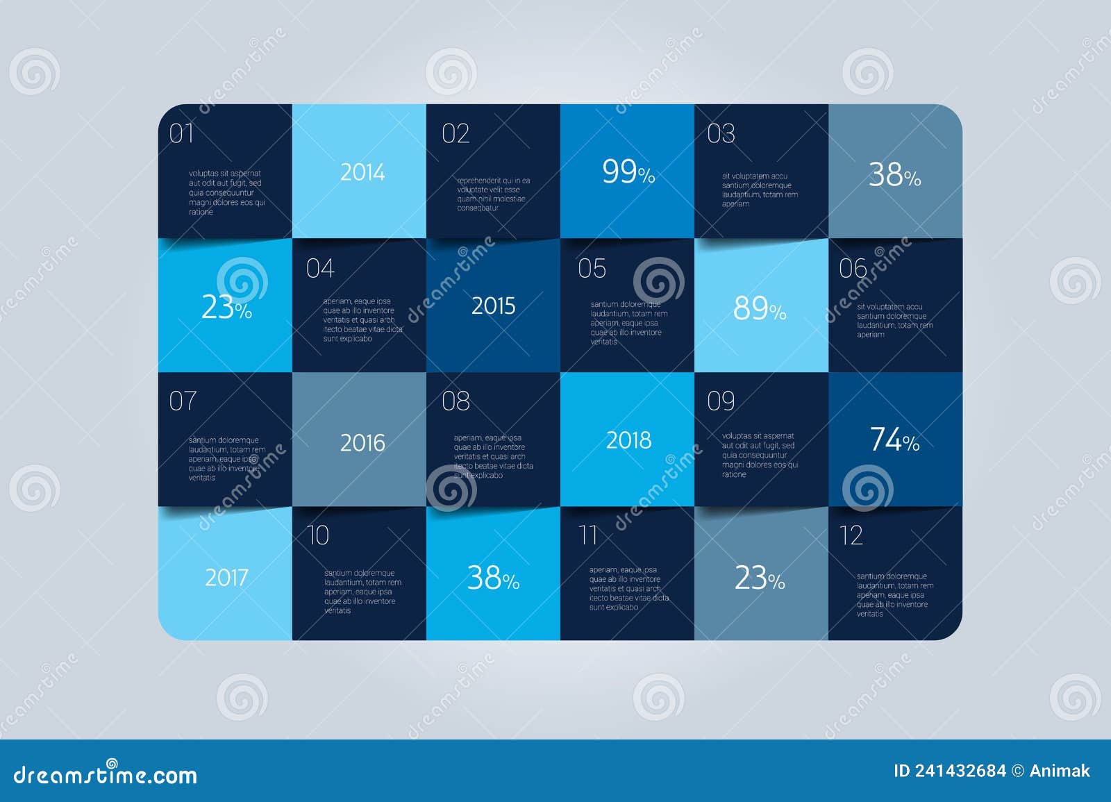 Table Layout Template. Schedule, Spreadsheet, Infographic Element Stock ...