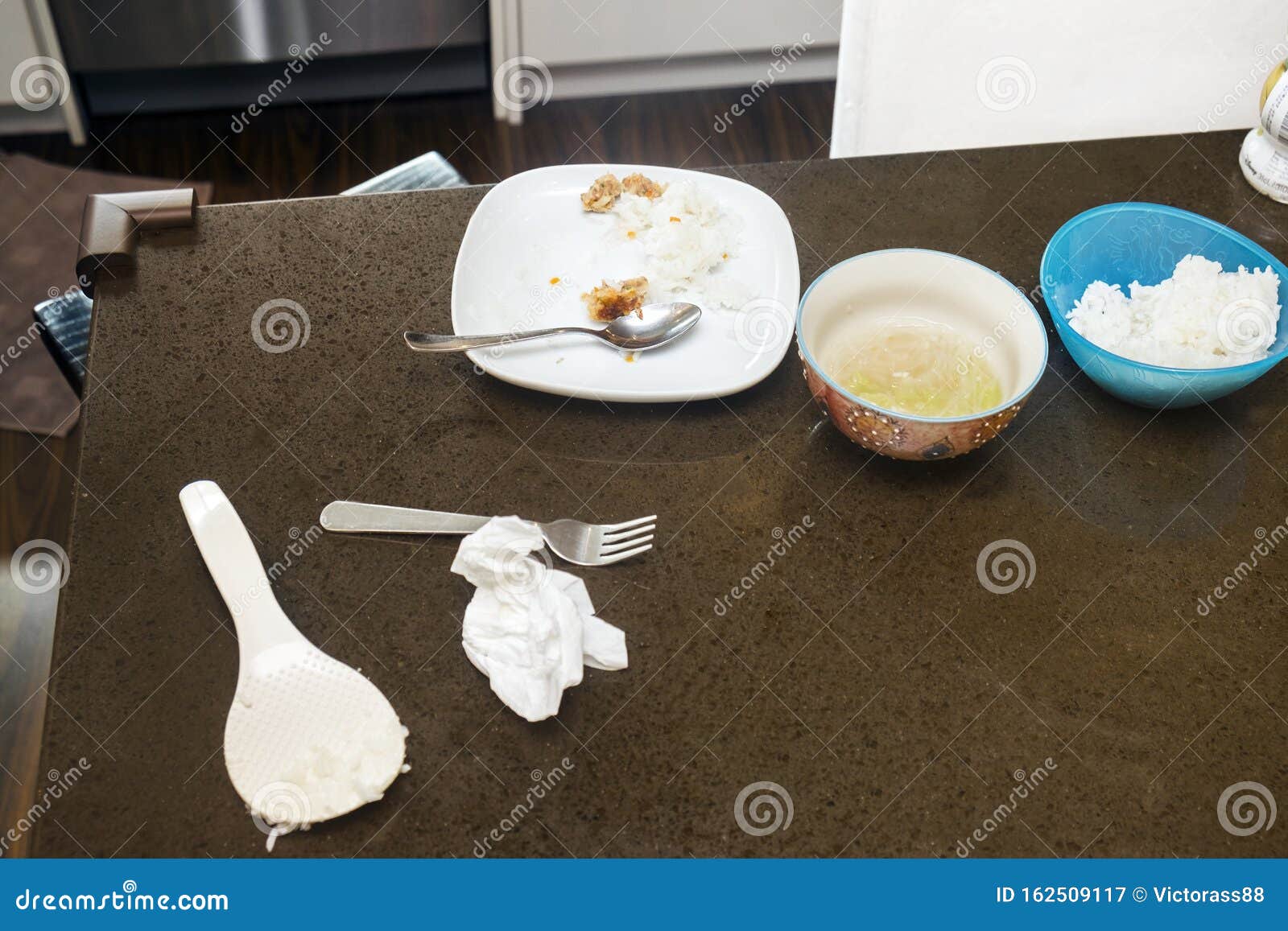 Table Left in a Mess after Lunch Stock Image - Image of lifestyles ...