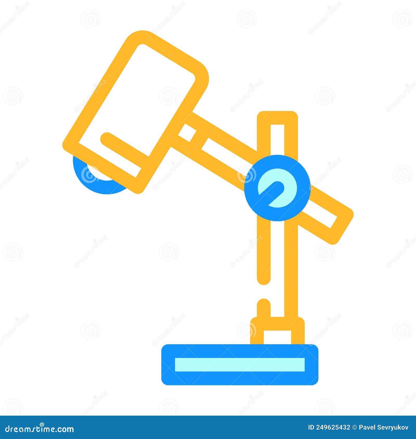 Table Lighting Lamp Color Icon Vector Illustration Stock Vector ...