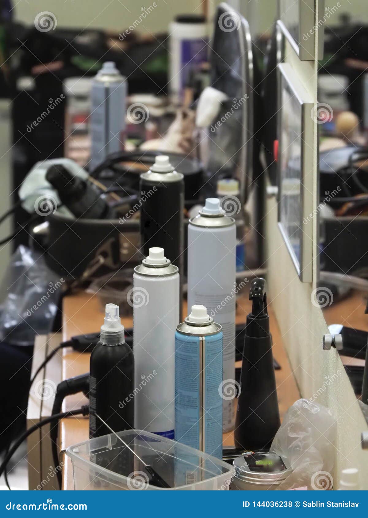 Mess on the table make up. stock photo. Image of glamour - 144036238