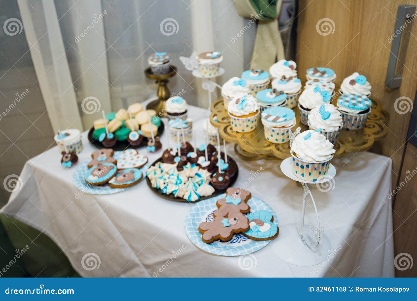 Table with Loads of Cakes, Cupcakes, Cookies and Cakepops. Stock Photo ...