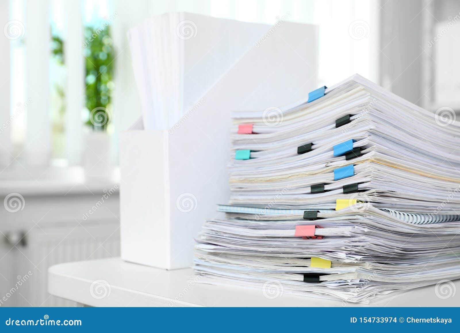 Table with Lots of Documents in Stock Photo - Image of budget ...
