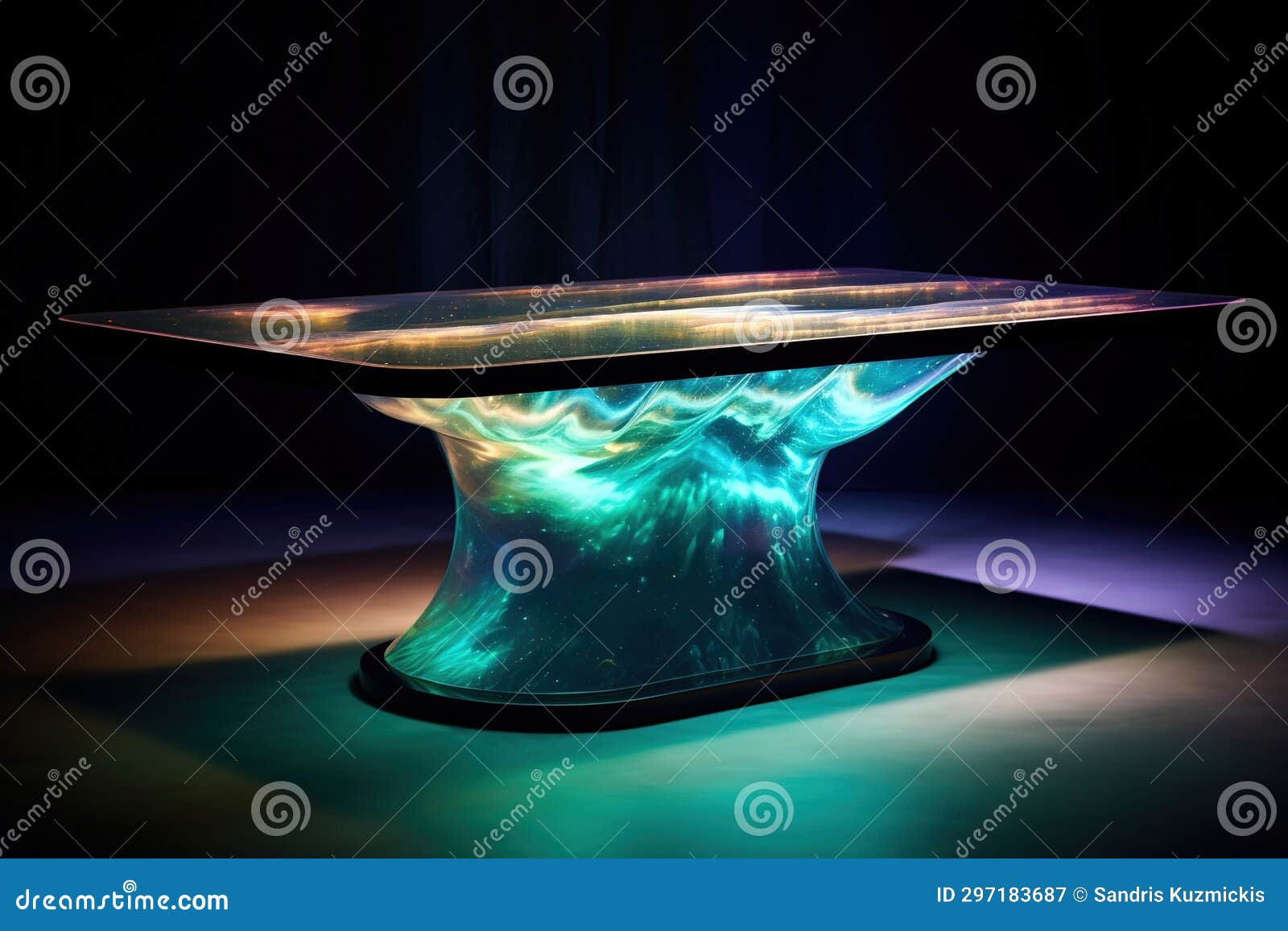 Table Made of Aurora Borealis. Generative AI Stock Image - Image of ...