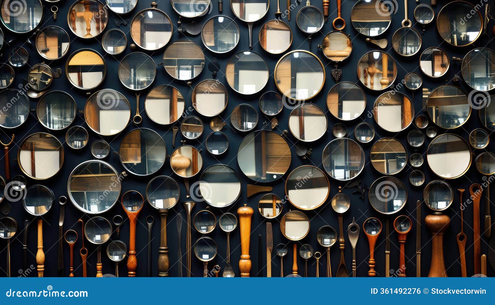 Table Magnifying Glass Pattern Stock Illustration - Illustration of ...