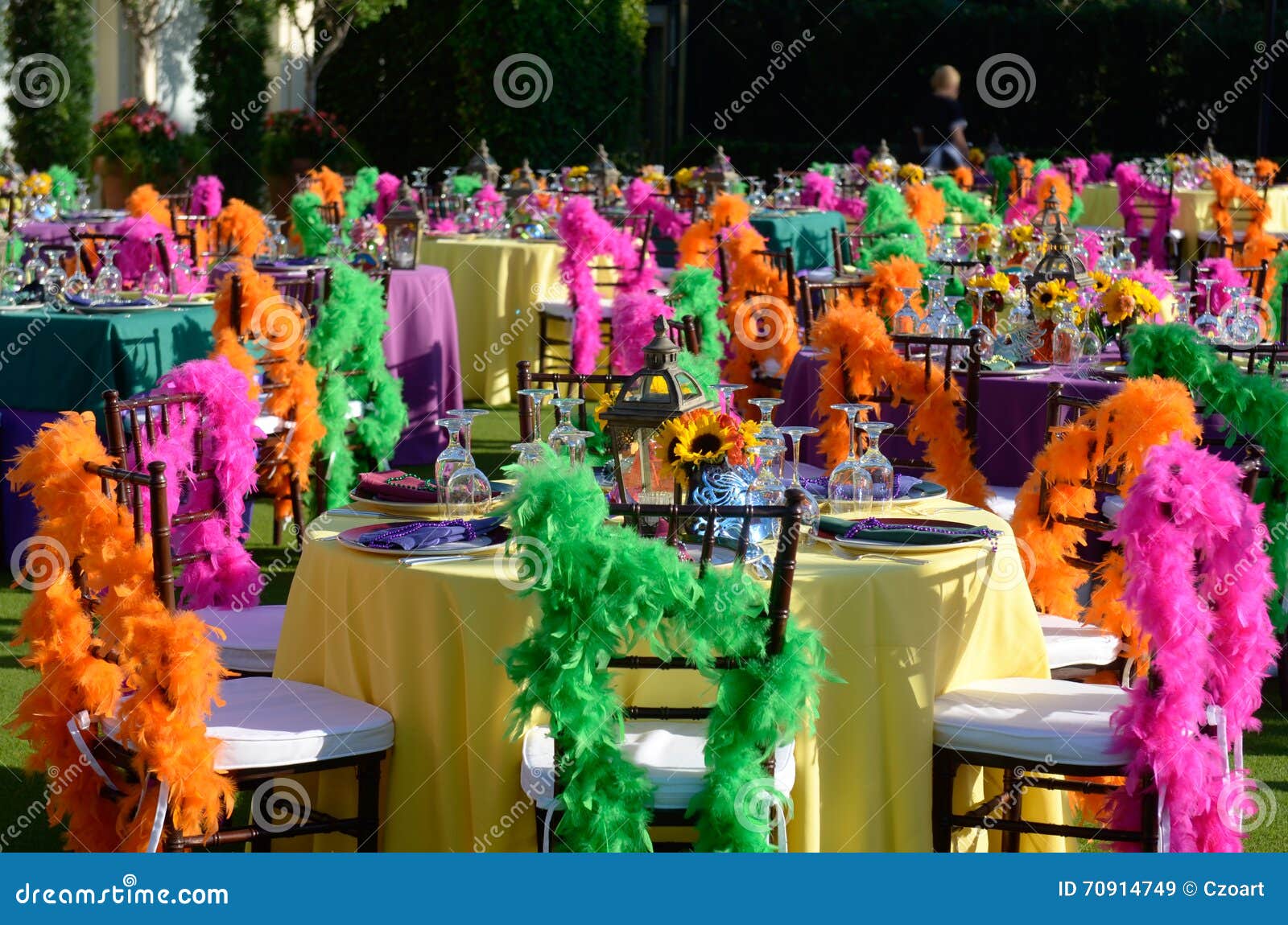 Table mask decoration. stock image. Image of design, colored - 70914749