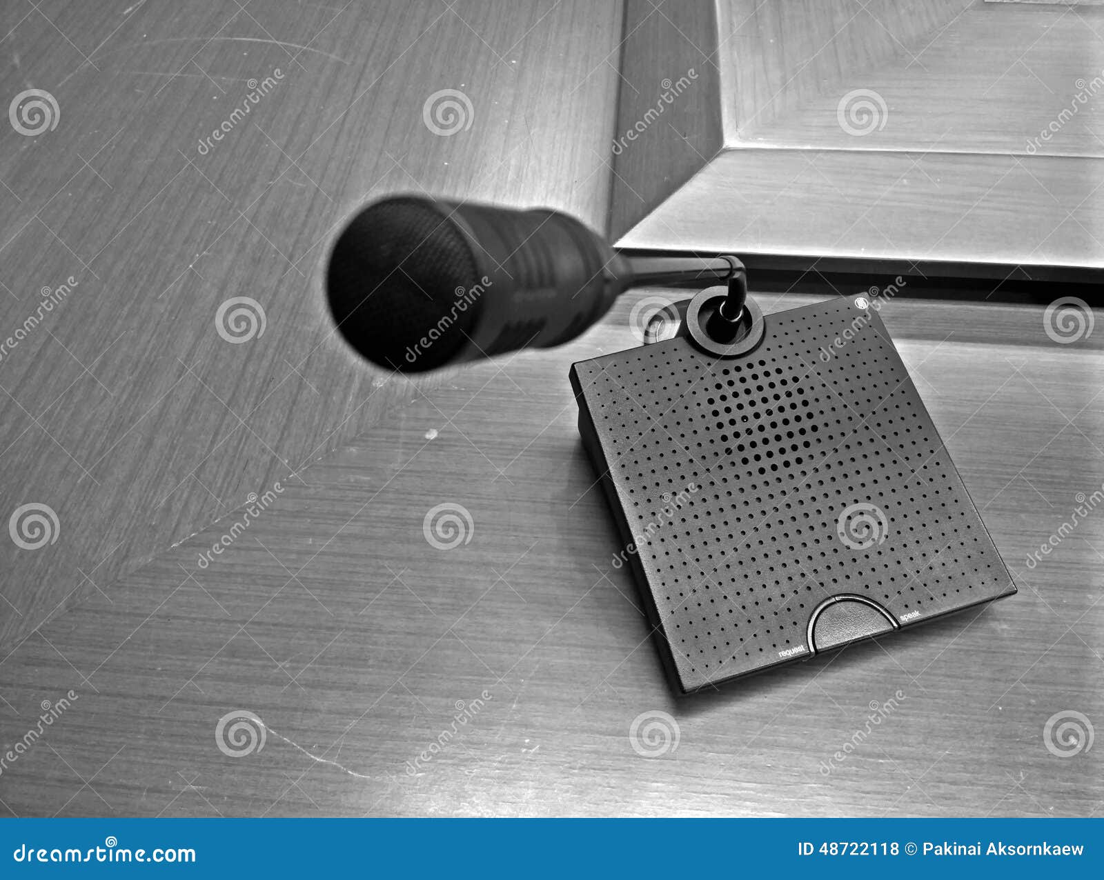 Table Microphone Shoot in Black and White Editorial Stock Photo - Image ...