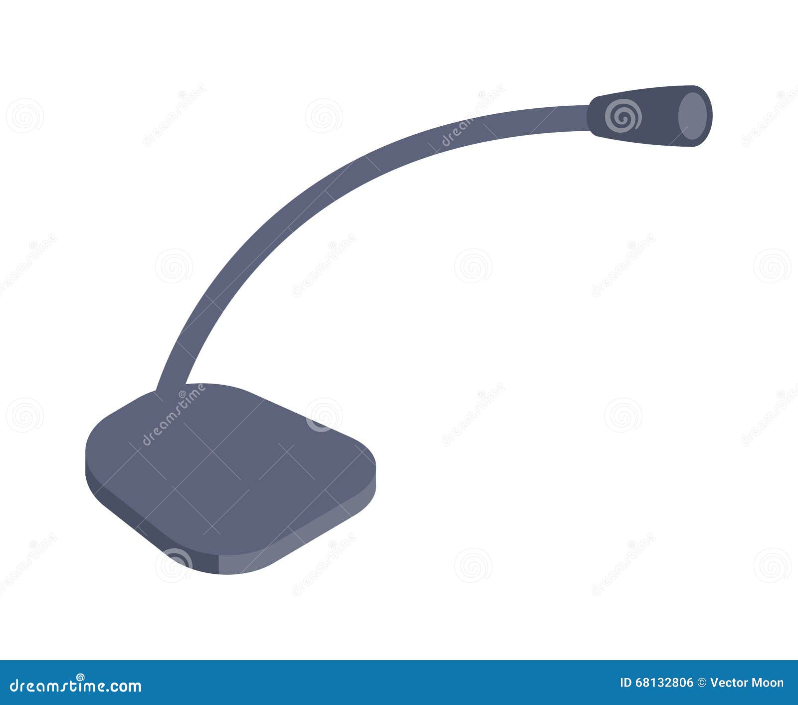 Table Microphone Vector Icon Conference Symbol Isolated on a White ...