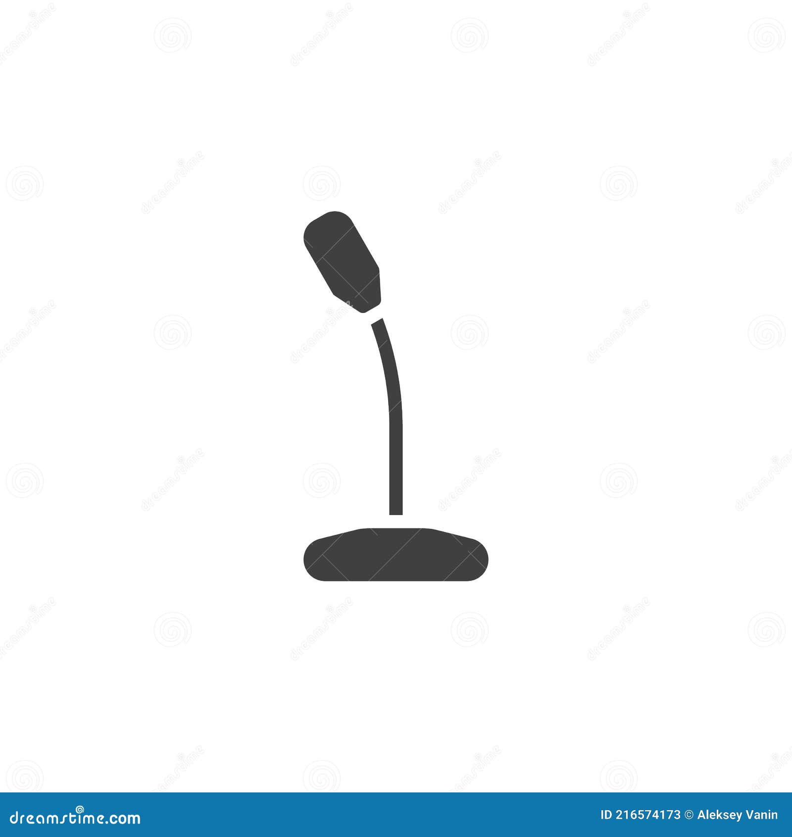 Table Microphone Vector Icon Stock Vector - Illustration of speaker ...