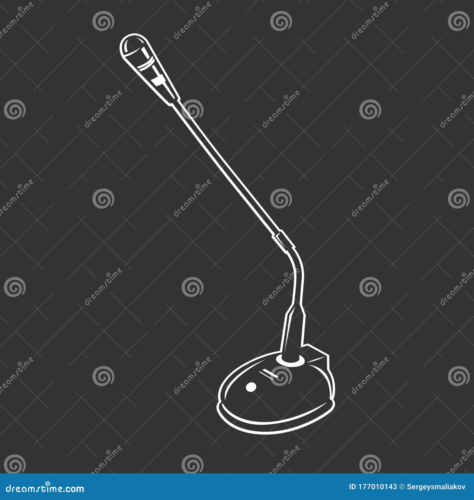 Table Microphone. Vector Illustration Stock Vector - Illustration of ...
