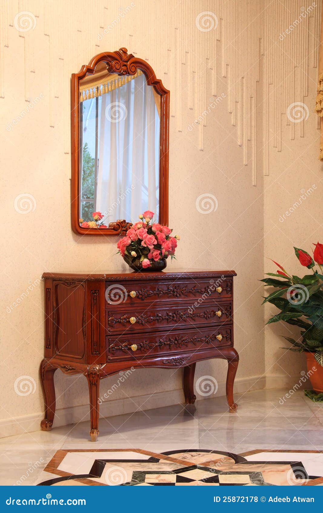 Table and mirror stock photo. Image of style, interior - 25872178