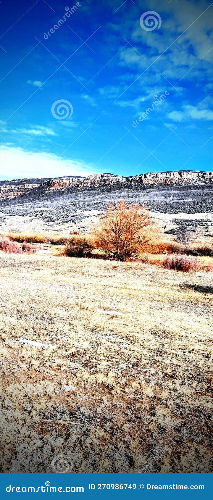 Table Mountain Backroads of Wyoming Stock Image - Image of shore, sand ...