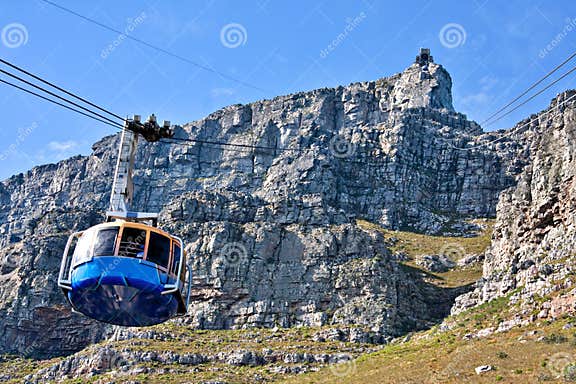 Table mountain cable way stock image. Image of outdoors - 17963753
